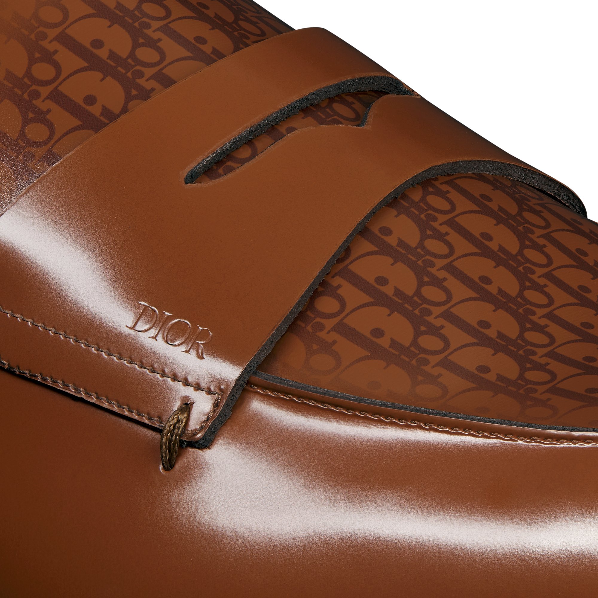 Dior Timeless Loafer Brown Polished Calfskin with Dior Oblique Gradient ...