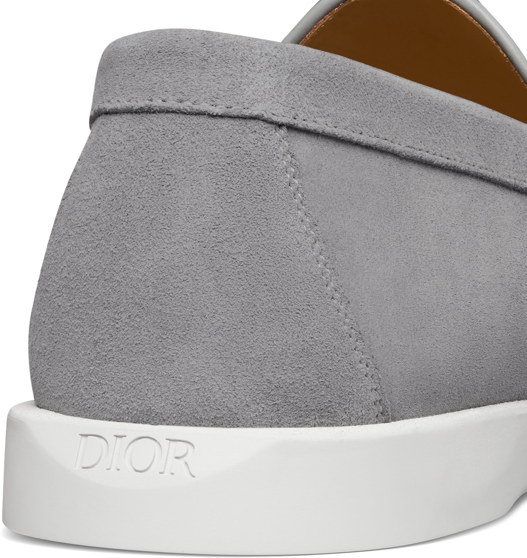 Mocassin Dior Granville Suède et toile jacquard Dior Oblique gris Dior ...