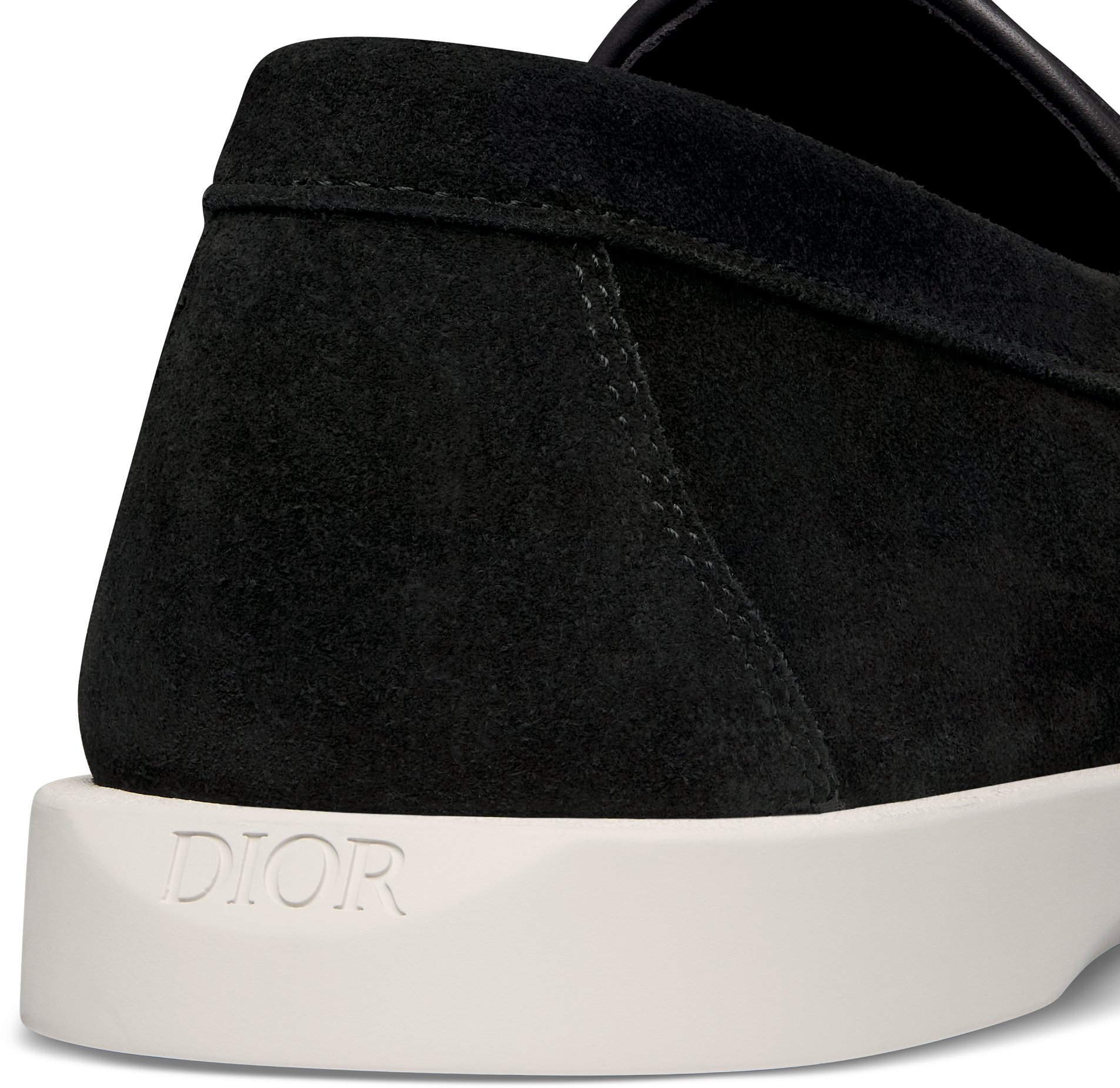 Mocassin Dior Granville Suède et toile jacquard Dior Oblique noirs | DIOR
