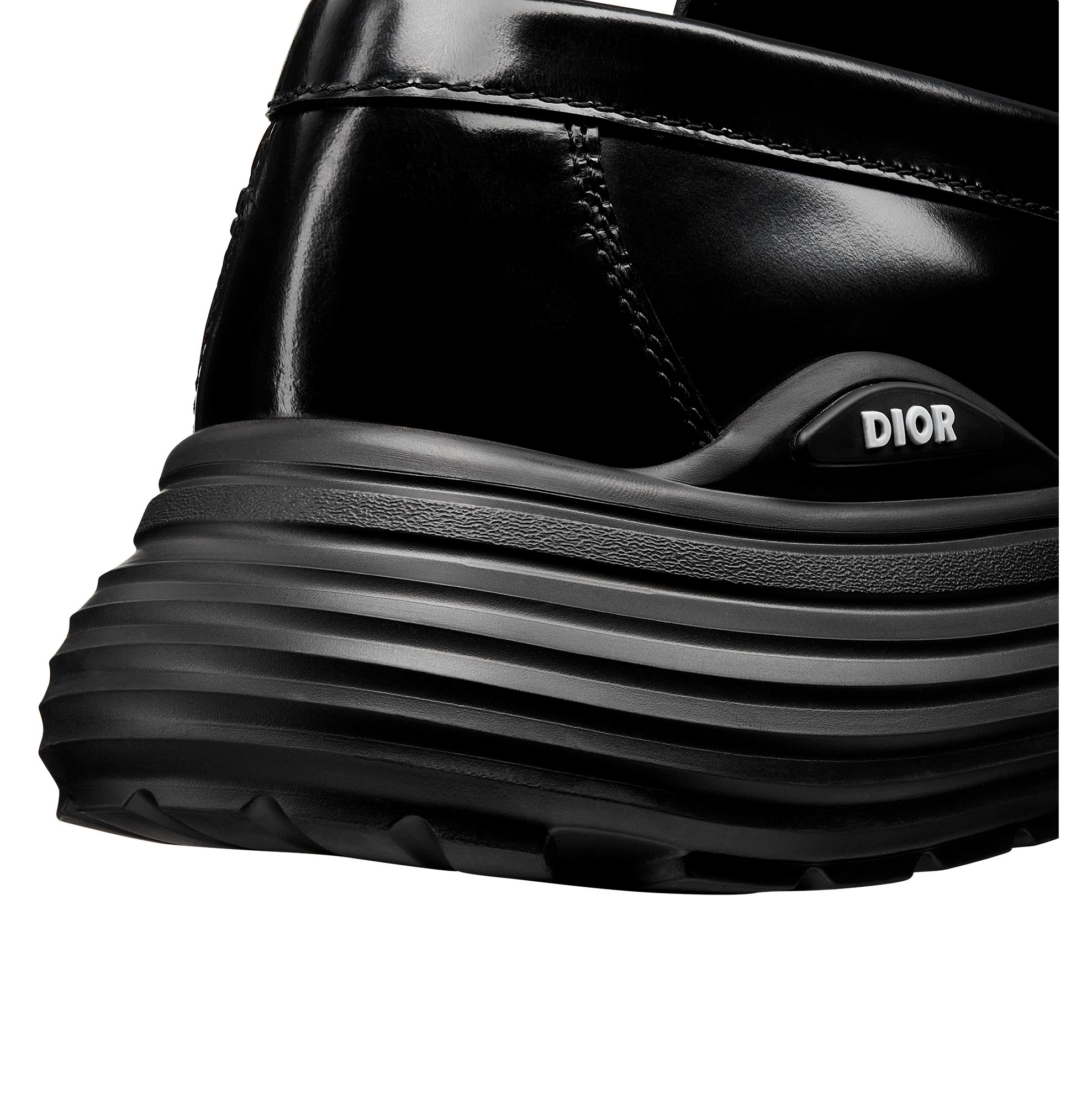 Dior Combat Loafer Black Polished Calfskin | DIOR