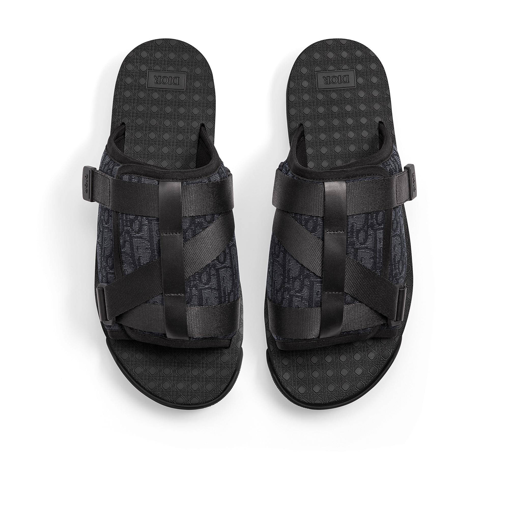 Dior Alpha Sandal Black Dior Oblique Jacquard | DIOR