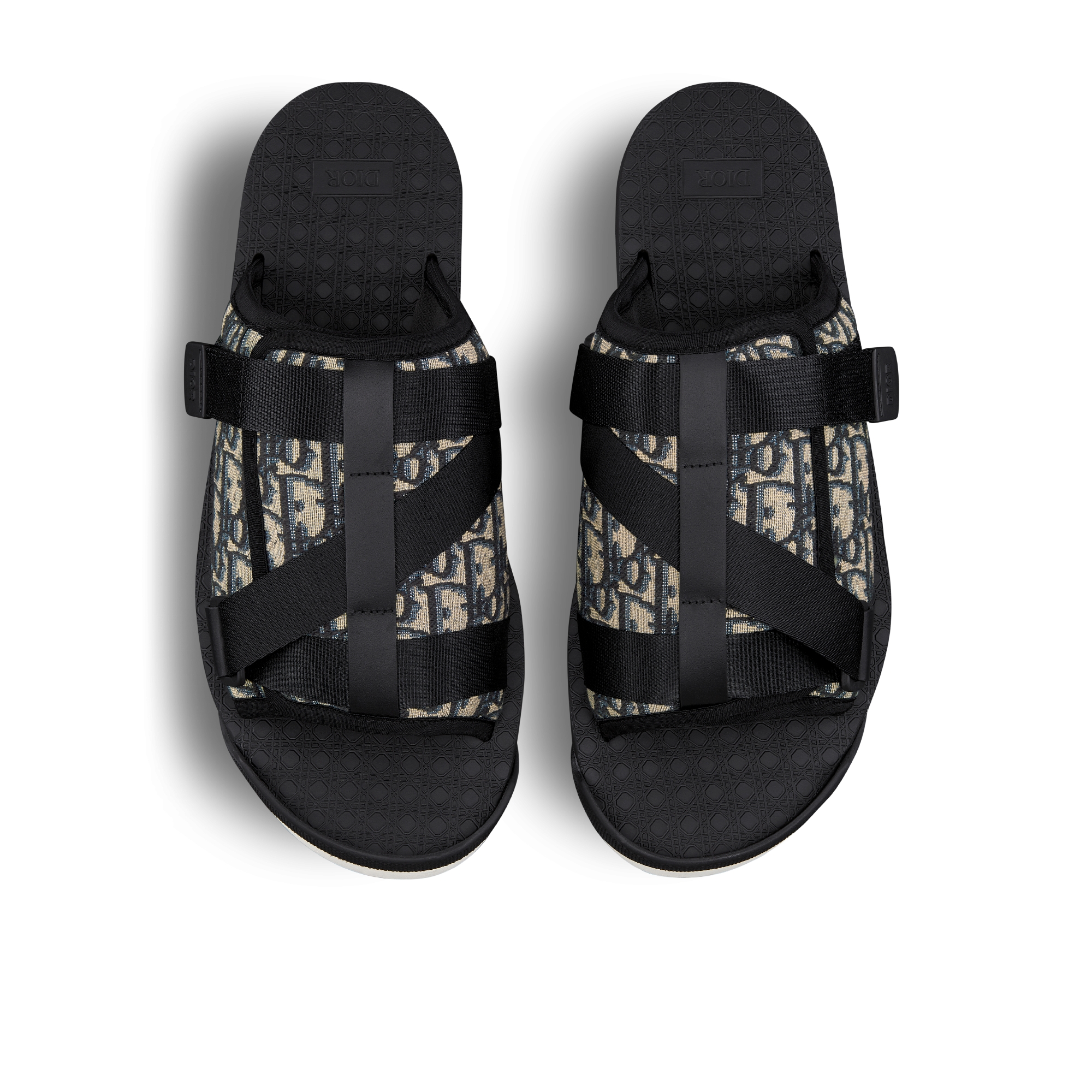 Dior Alpha Sandal Beige and Black Dior Oblique Jacquard | DIOR