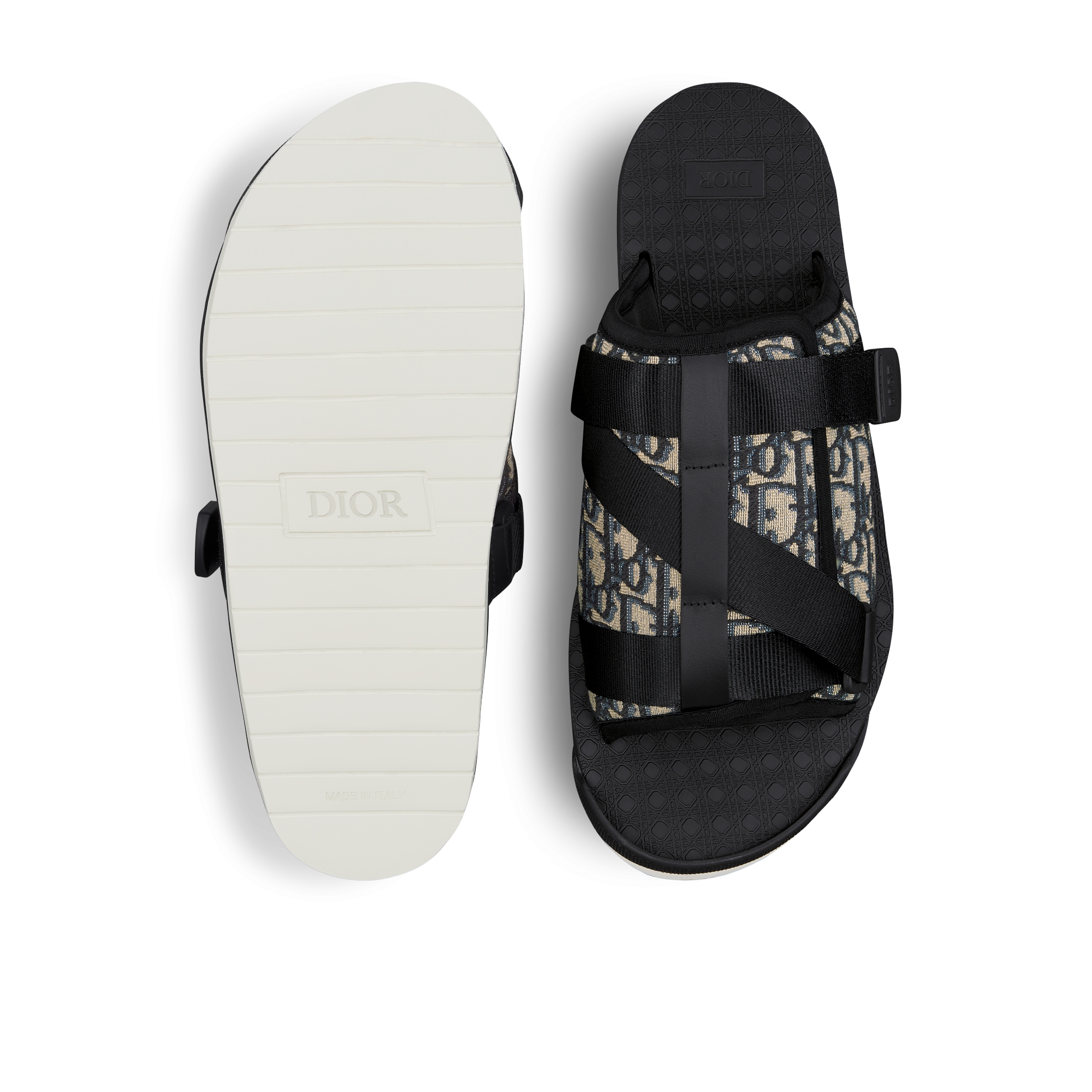 Dior Alpha Sandal Beige and Black Dior Oblique Jacquard | DIOR
