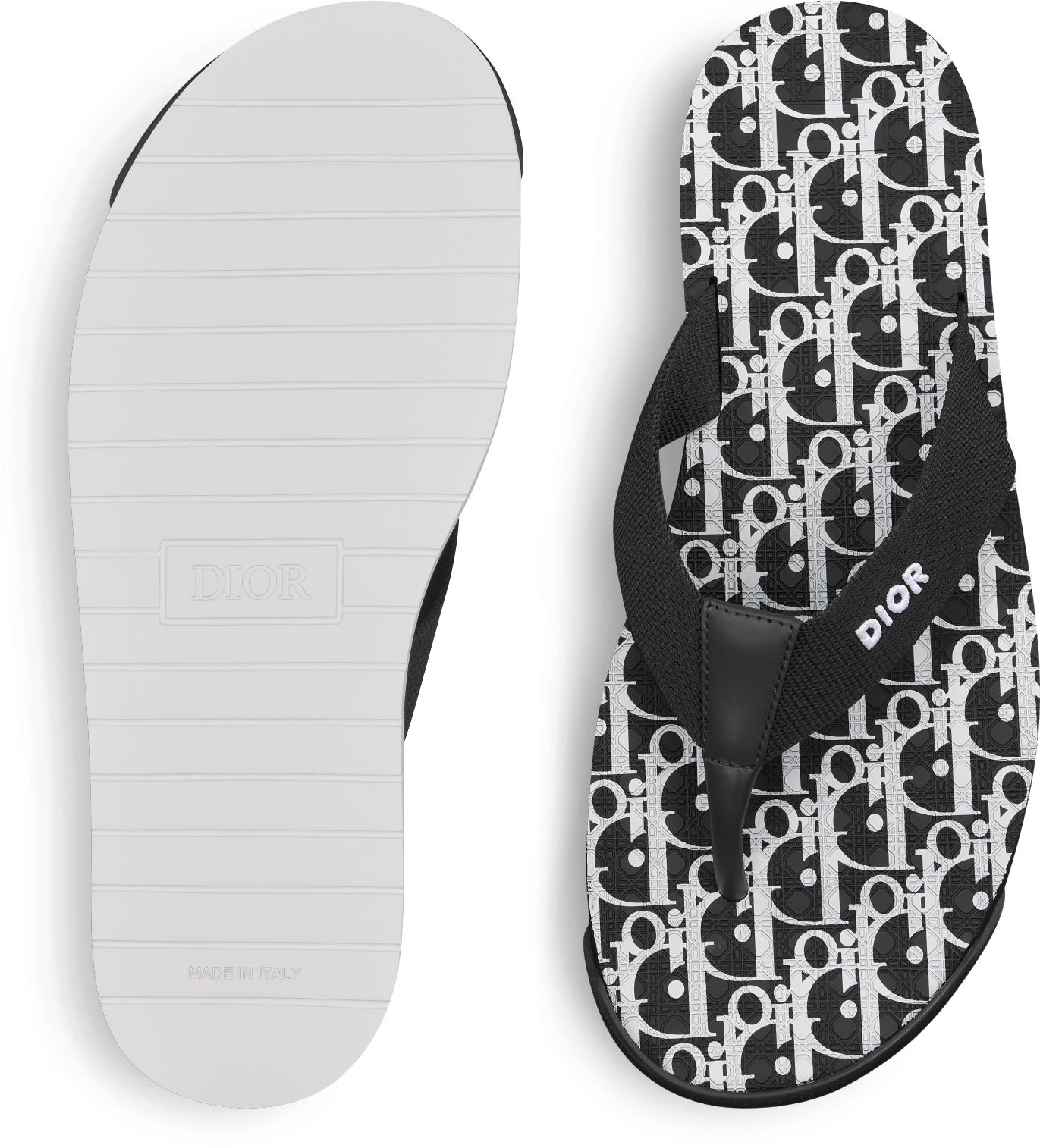 Dior Alpha Thong Sandal Black Technical Fabric | DIOR
