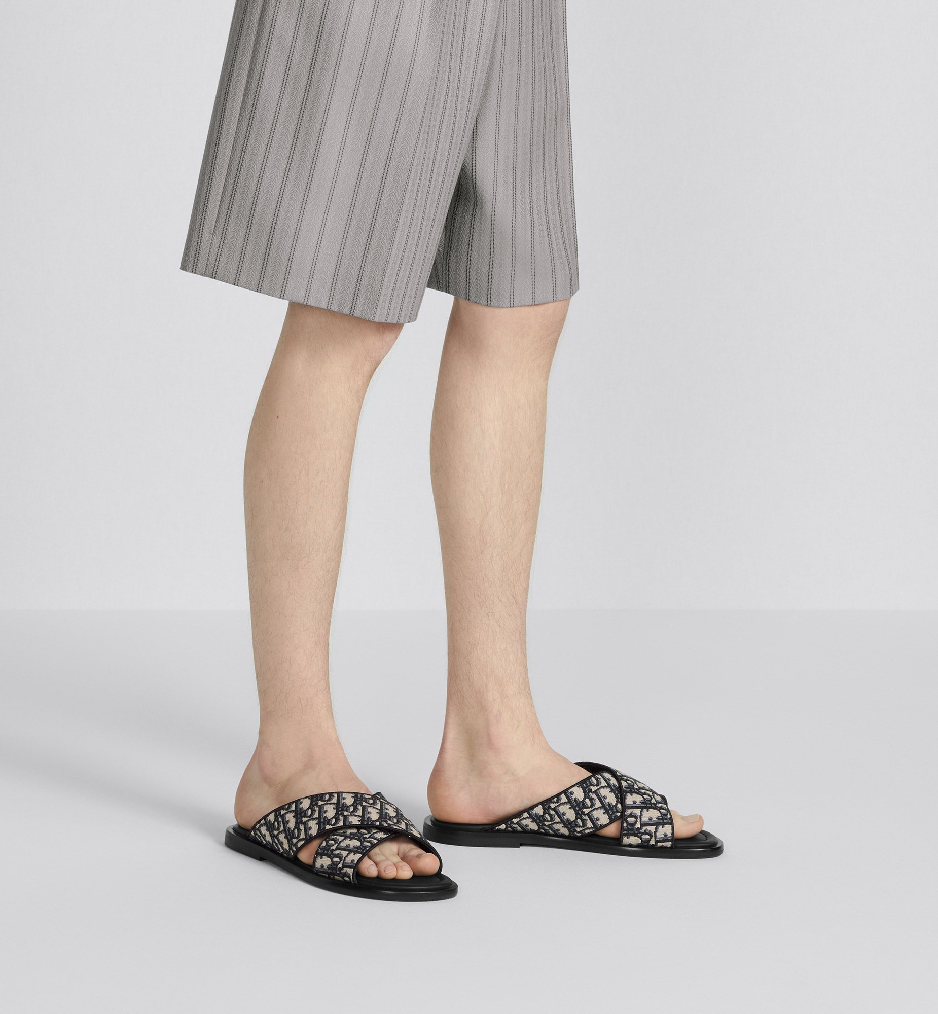 Sandalo Dior Alias Jacquard Dior Oblique beige e nero | DIOR