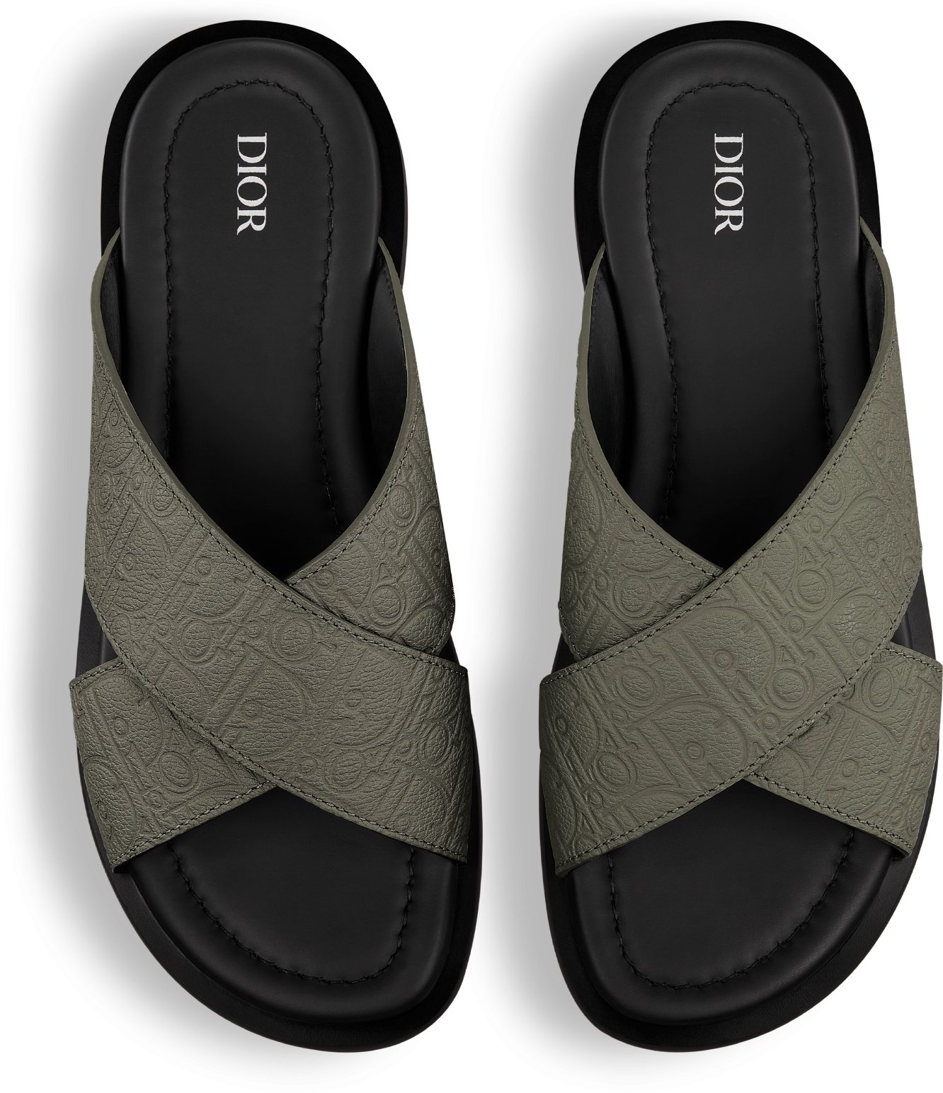 Dior Alias Sandal Khaki Dior Gravity Leather | DIOR