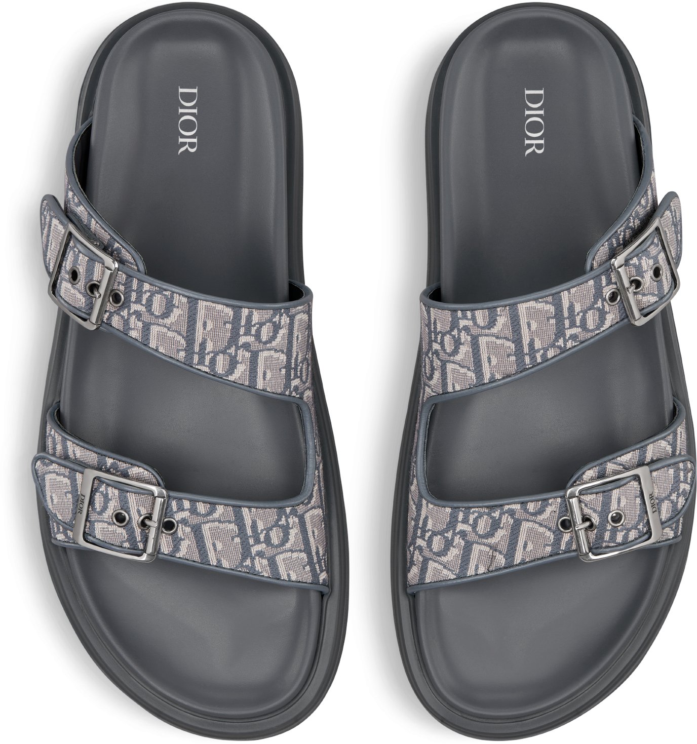 Dior Aqua Sandal Deep Gray Dior Oblique Jacquard | DIOR