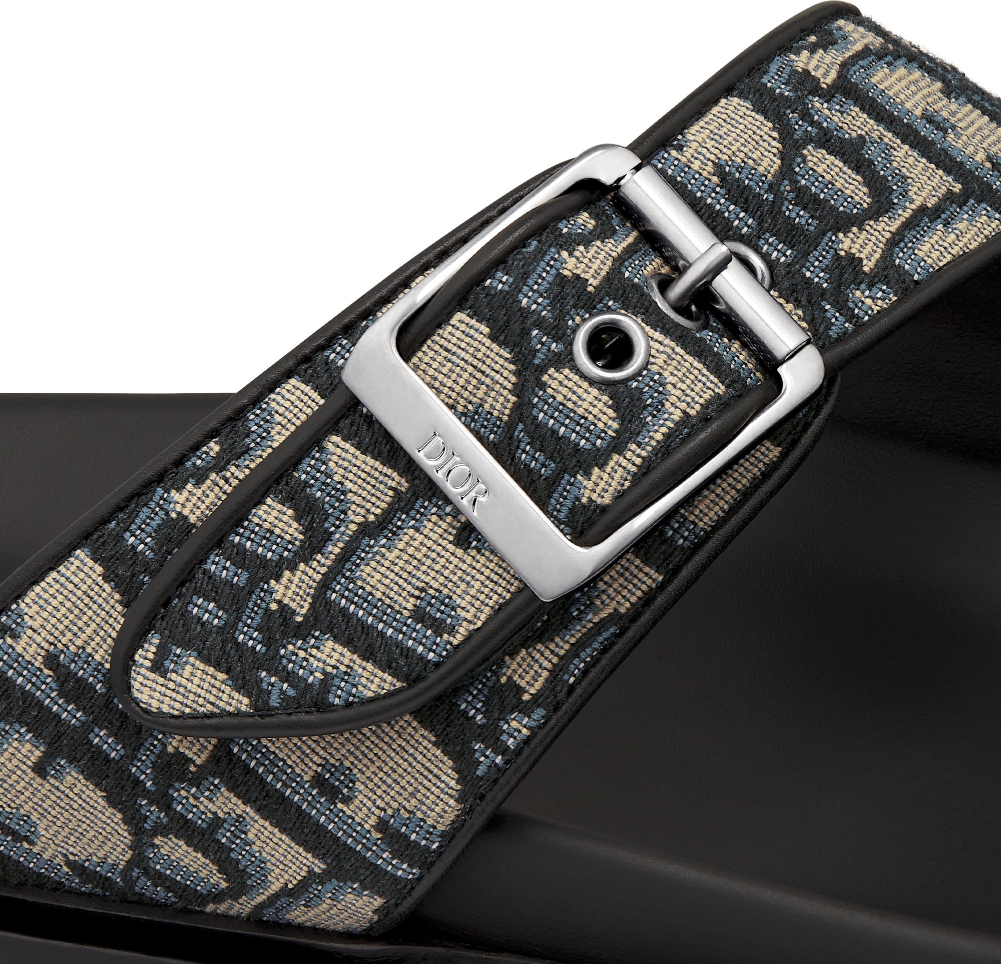 Dior Aqua Sandal Beige and Black Dior Oblique Jacquard | DIOR