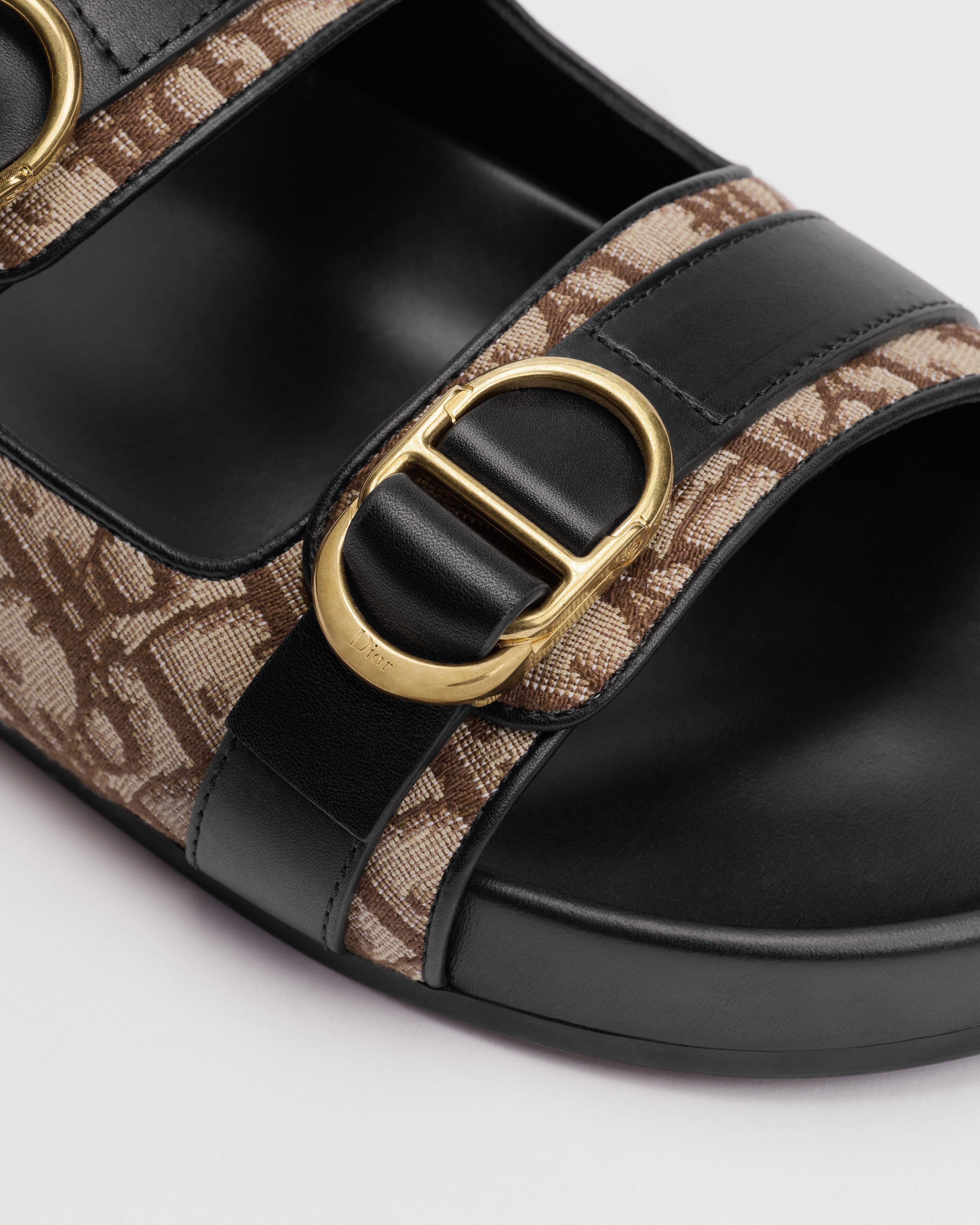 Dior Aqua Sandal Brown Dior Oblique Jacquard | DIOR