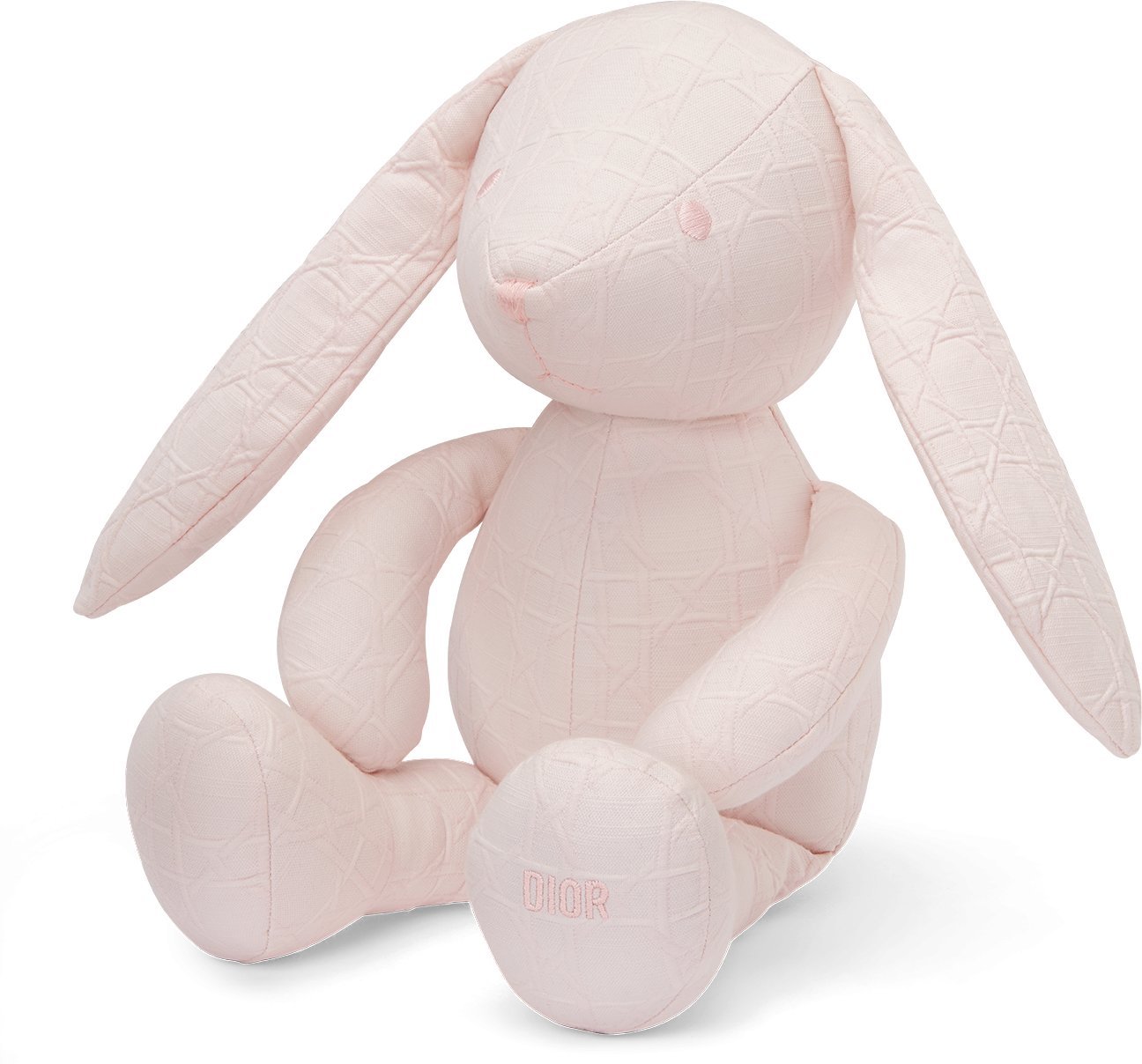 Rabbit Stuffed Toy Pale Pink Cannage Cotton | DIOR