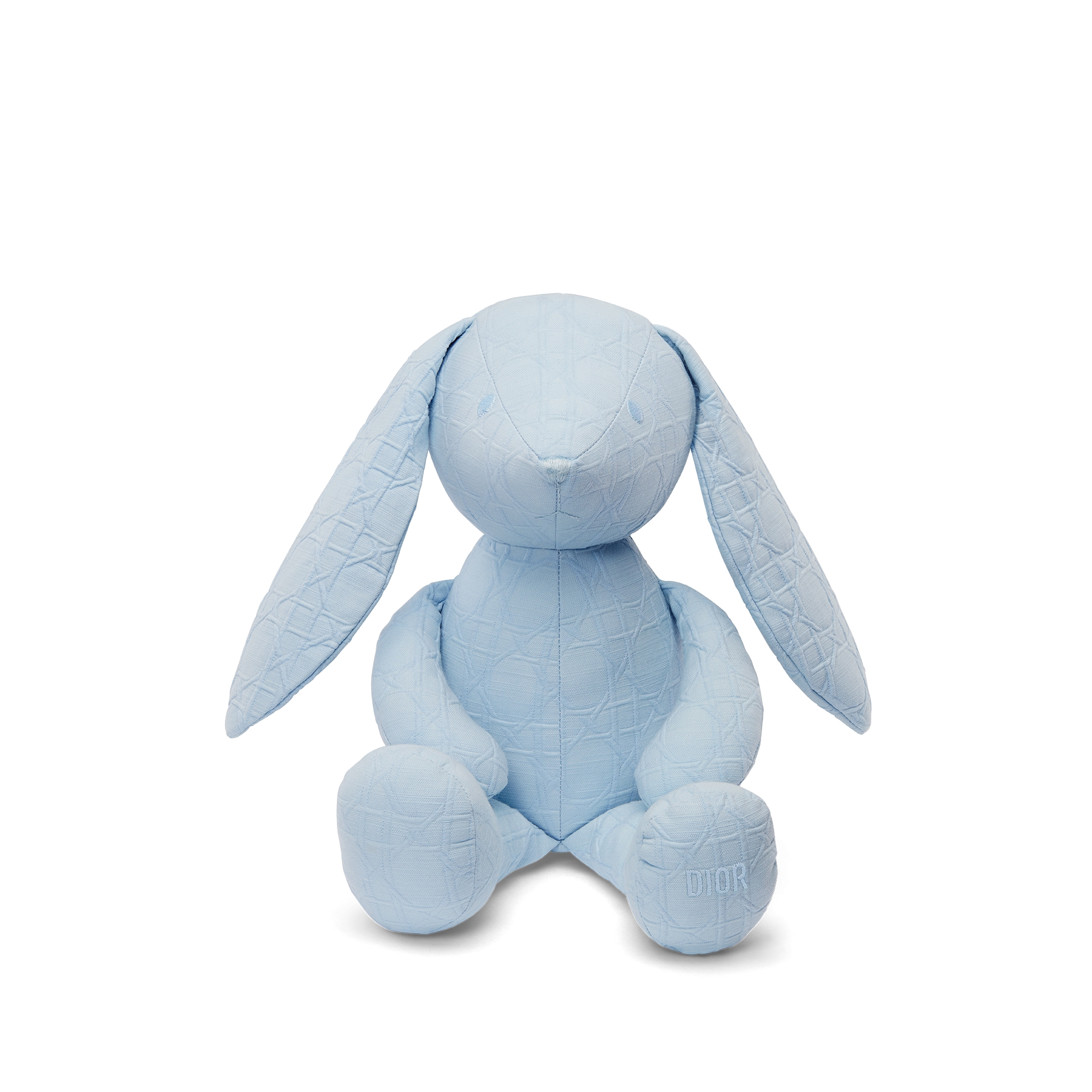 Rabbit Stuffed Toy Light Blue Cannage Cotton | DIOR