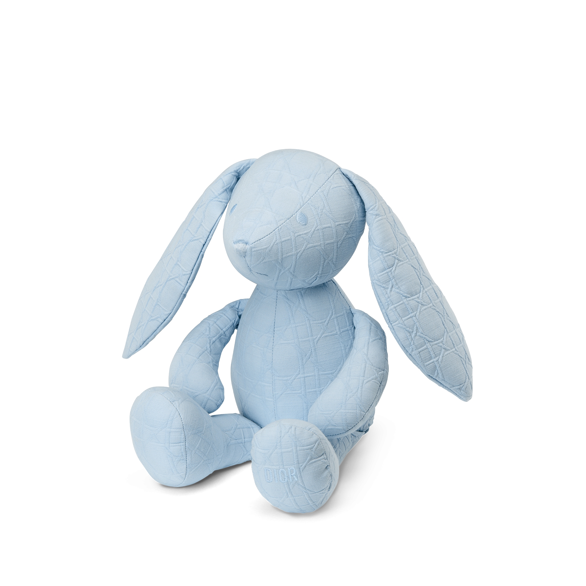 Rabbit Stuffed Toy Light Blue Cannage Cotton | DIOR