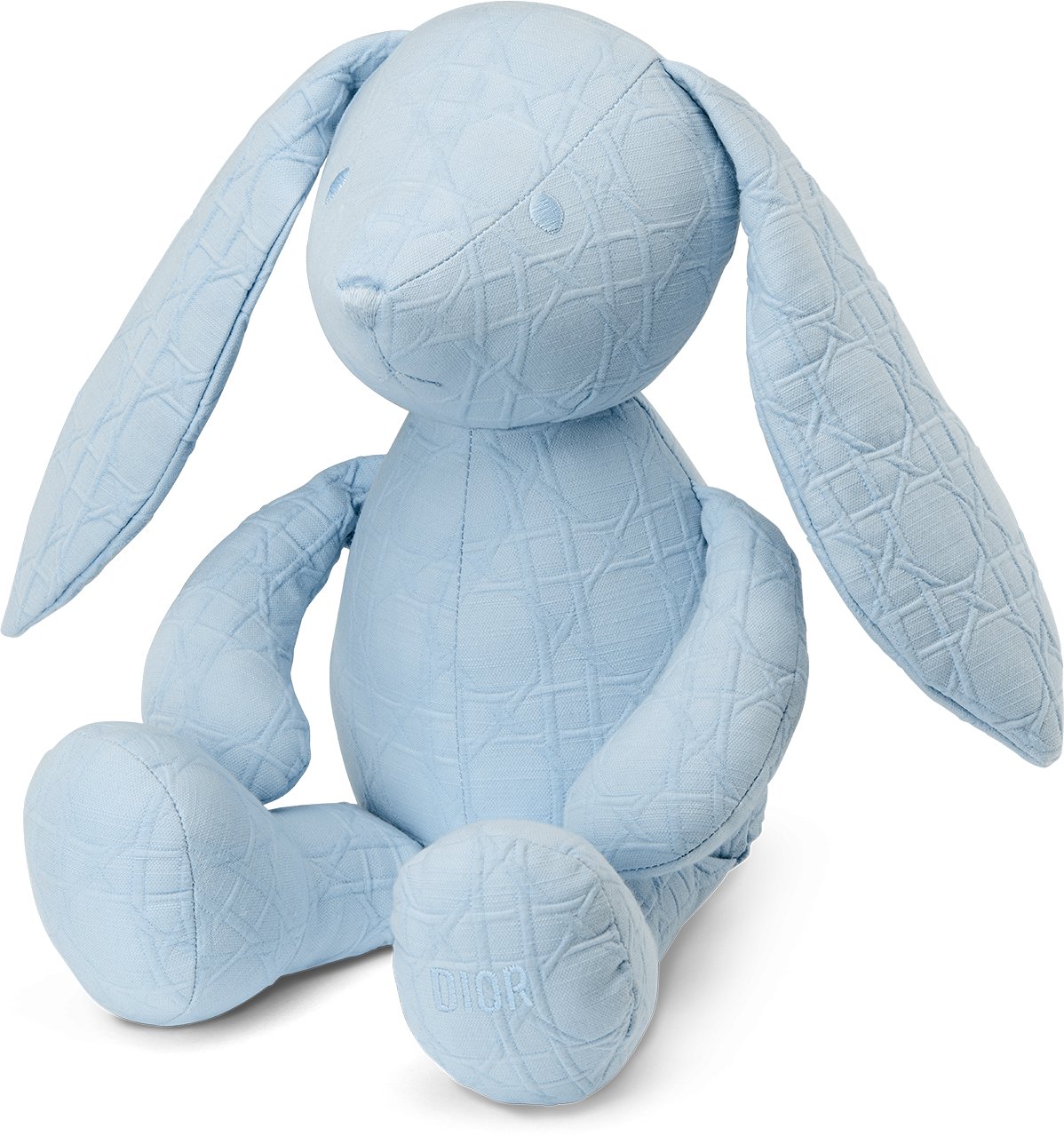 Rabbit Stuffed Toy Light Blue Cannage Cotton | DIOR