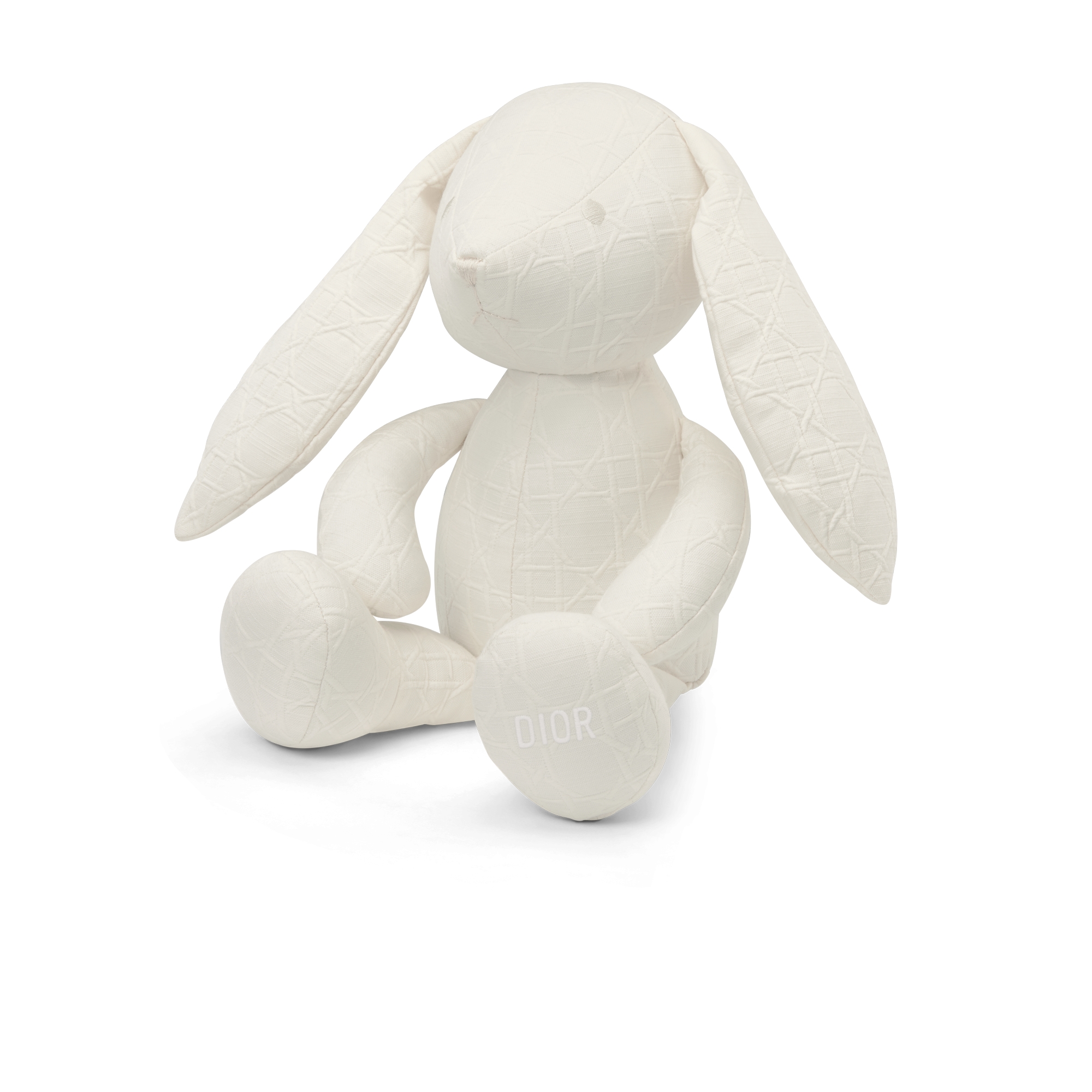 Rabbit Stuffed Toy Ivory Cannage Cotton Canvas | DIOR