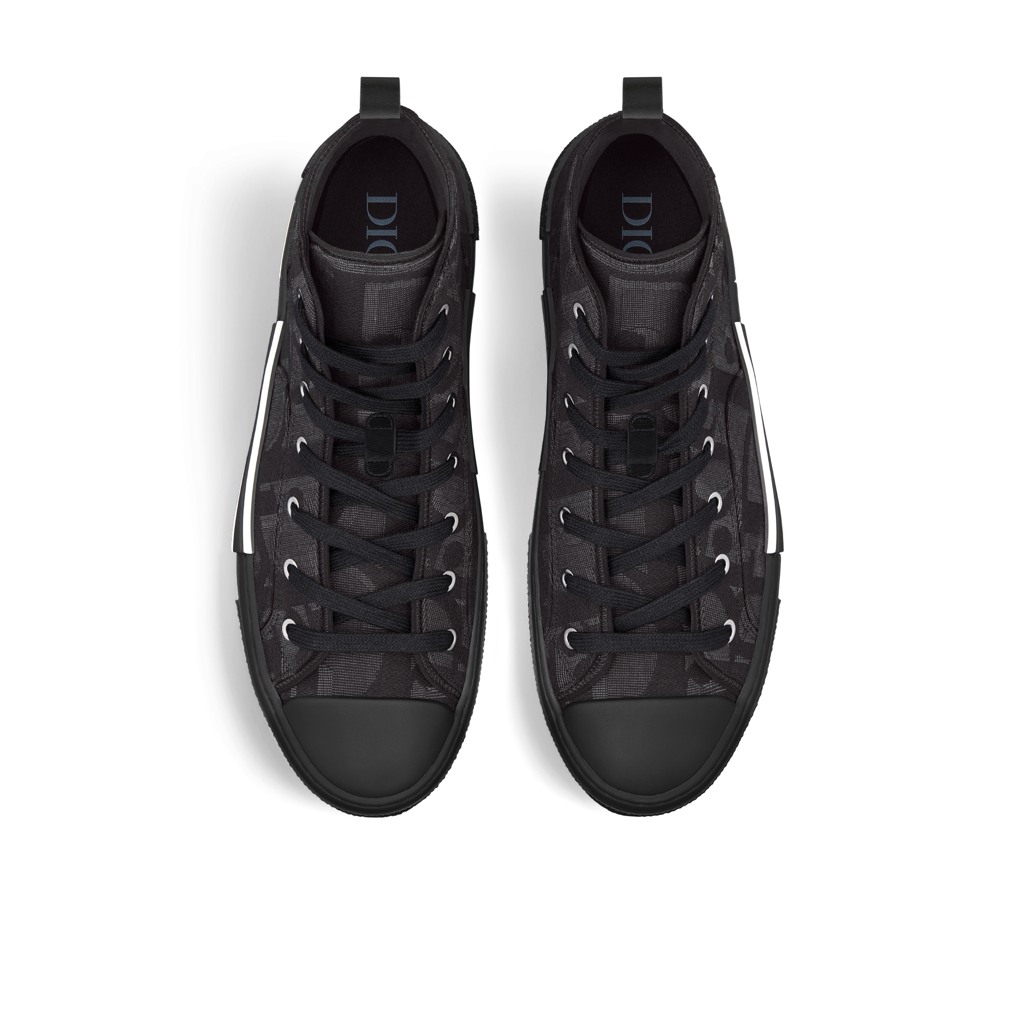 B23 League High-Top Sneaker Black Maxi Dior Oblique Jacquard | DIOR