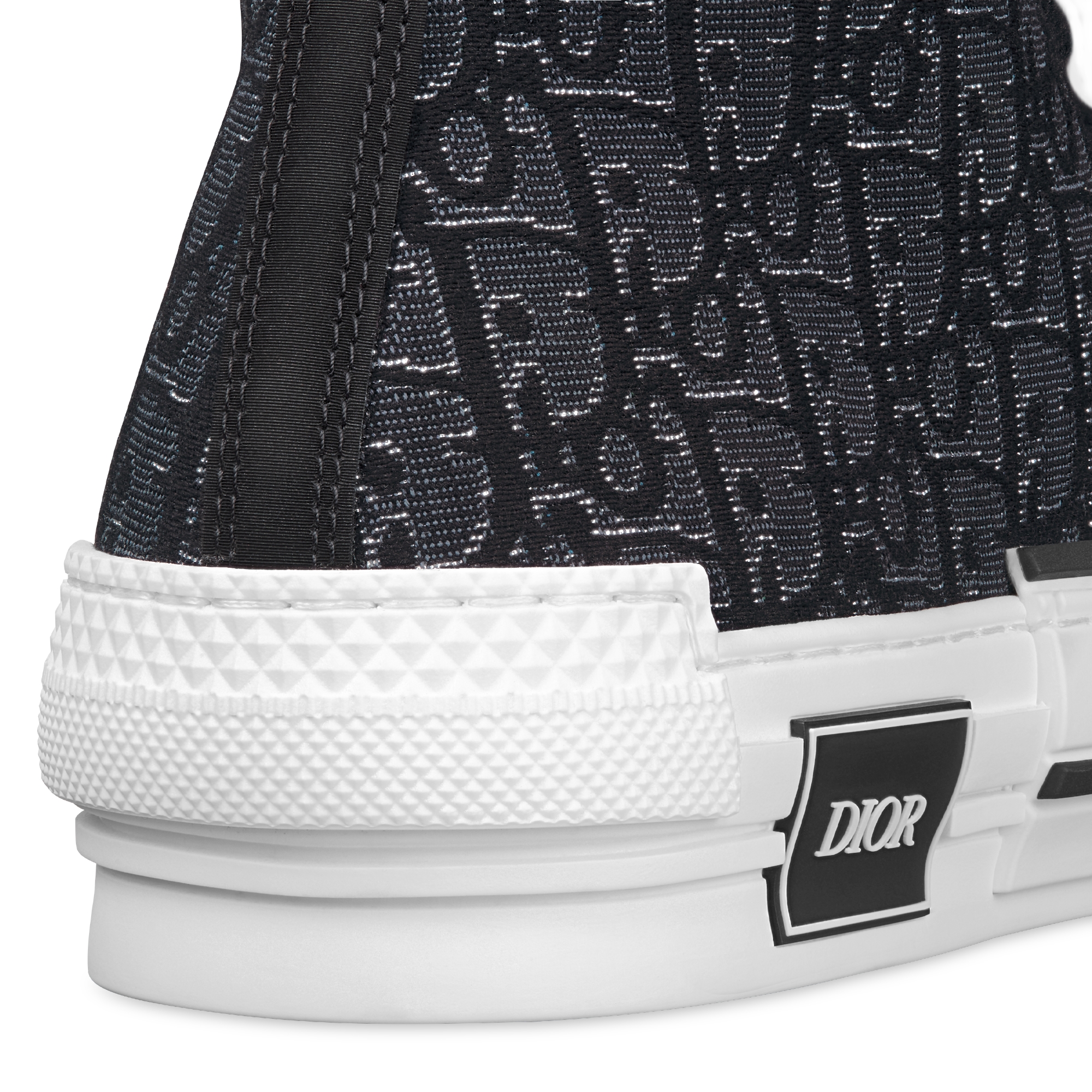 B23 League High-Top Sneaker Silver-Tone Metallic Black Dior Oblique ...