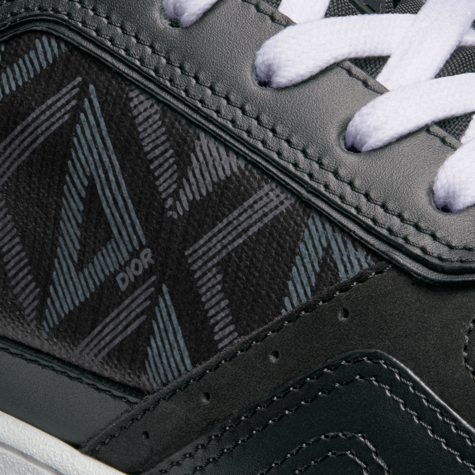 B27 Low-Top Sneaker Black Smooth Calfskin with Coated Cotton Canvas ...