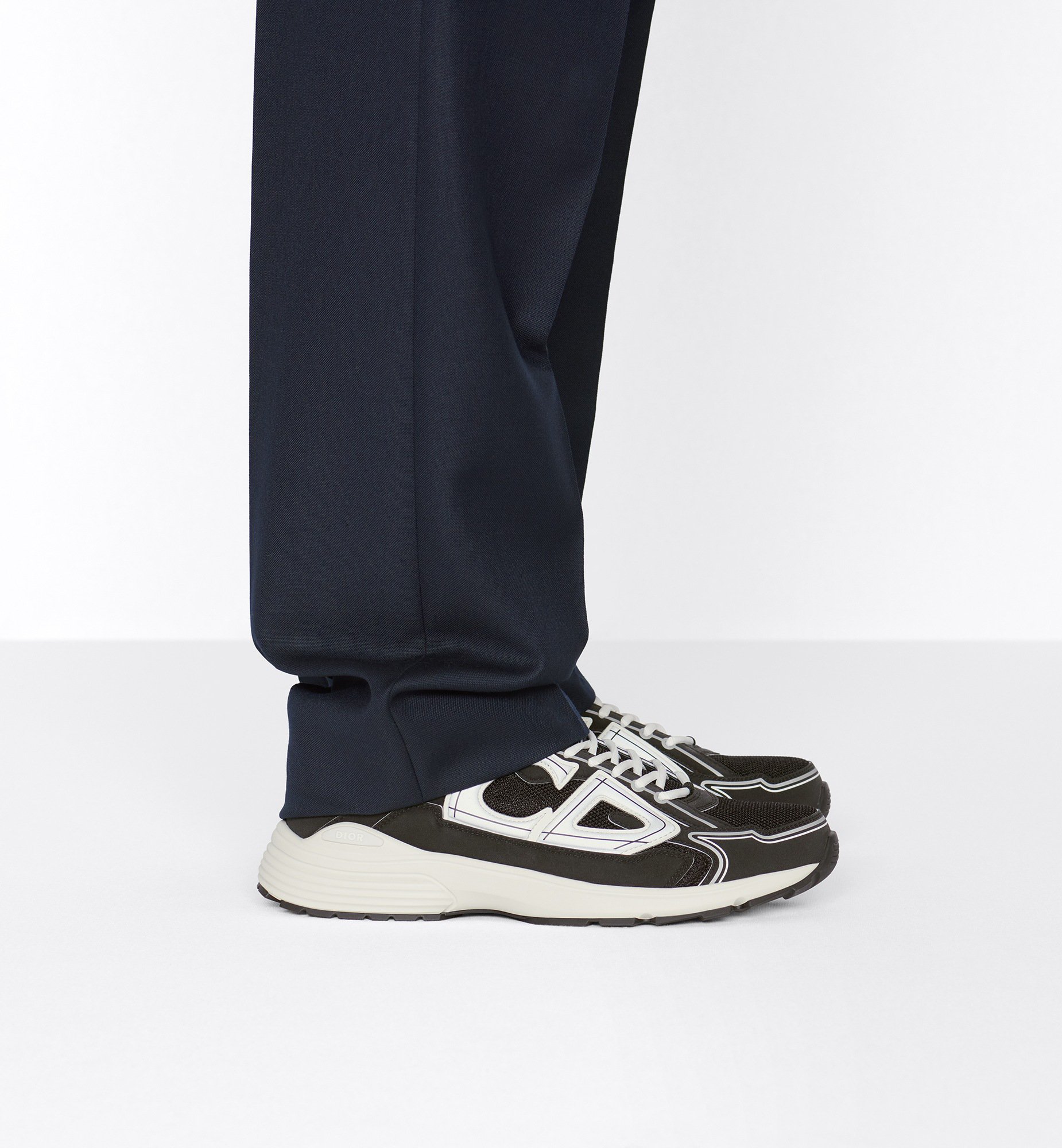 B30-sneaker Zwarte mesh en zwarte technische stof | DIOR