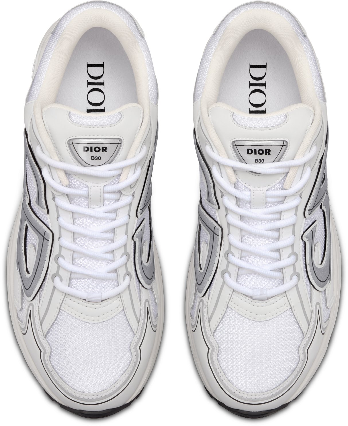 B30 Countdown Sneaker White Mesh and White Technical Fabric | DIOR