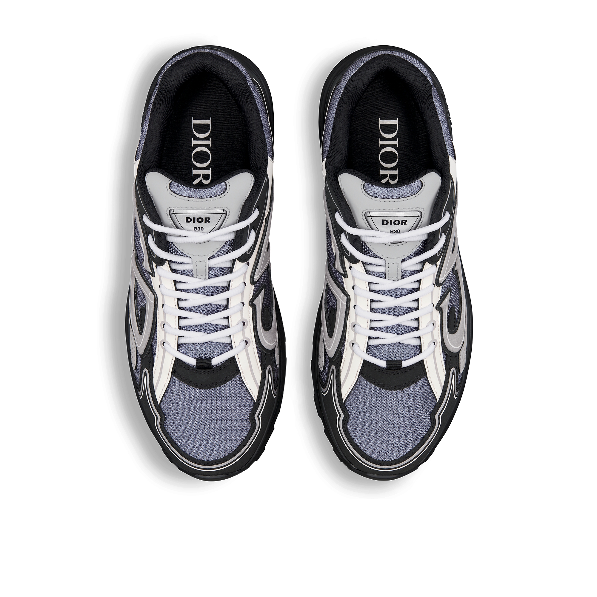 B30 Countdown 스니커즈 블루 테크니컬 메시 & 그레이, 화이트, 블랙 테크니컬 패브릭 | DIOR