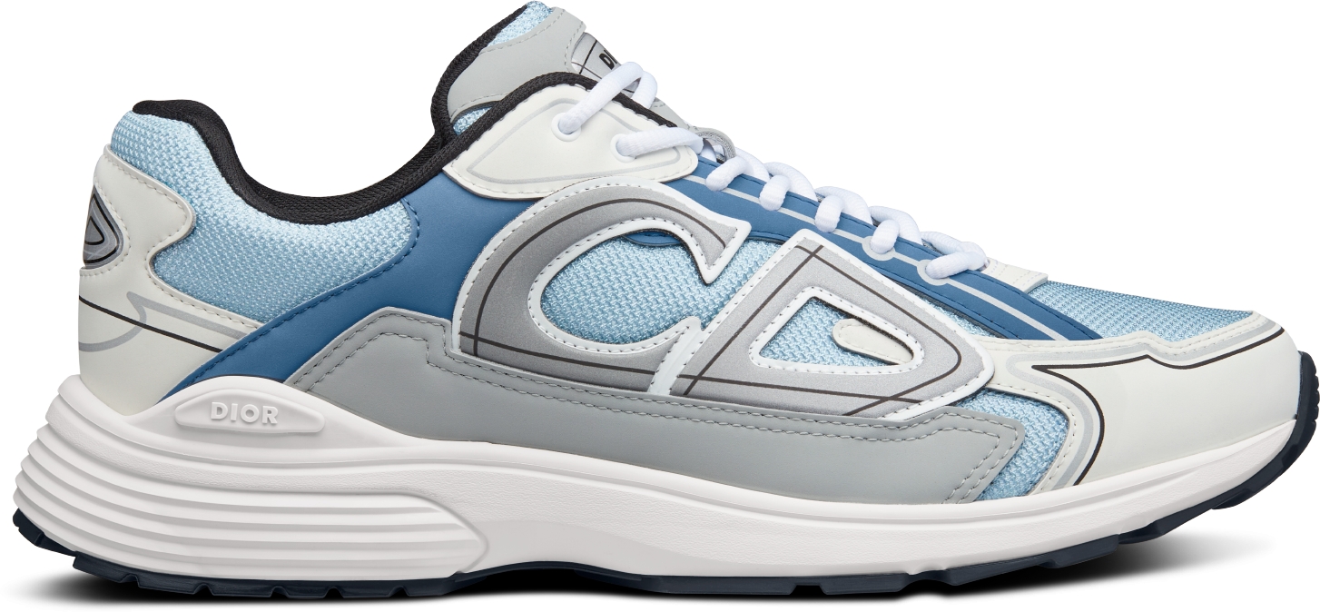 B30 Sneaker Mesh in Hellblau und Funktionsstoff in Blau, Grau und Weiß | DIOR