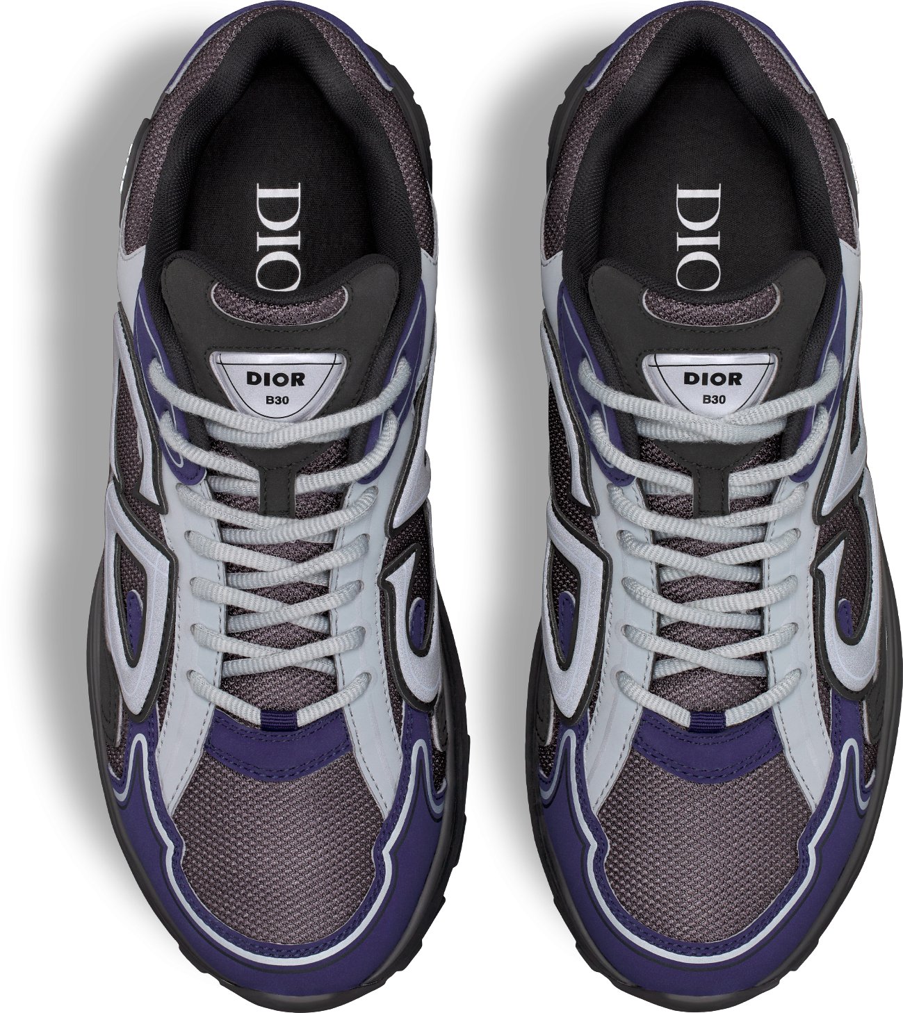 B30 Countdown Sneaker Anthracite Gray Mesh with Black, Blue and Dior Gray Technical Fabric | DIOR