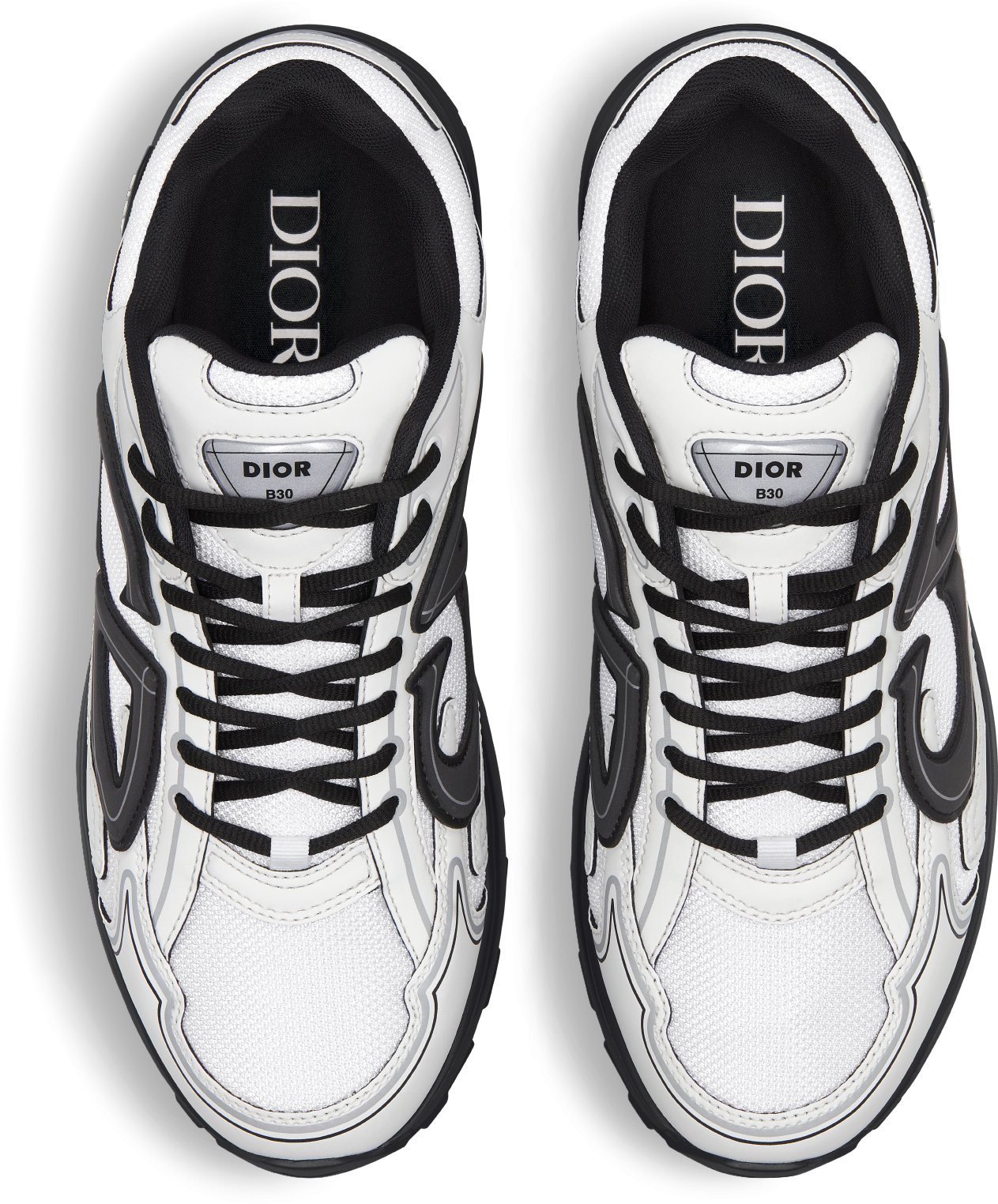 Sneaker B30 Countdown Malla y tejido técnico blancos | DIOR