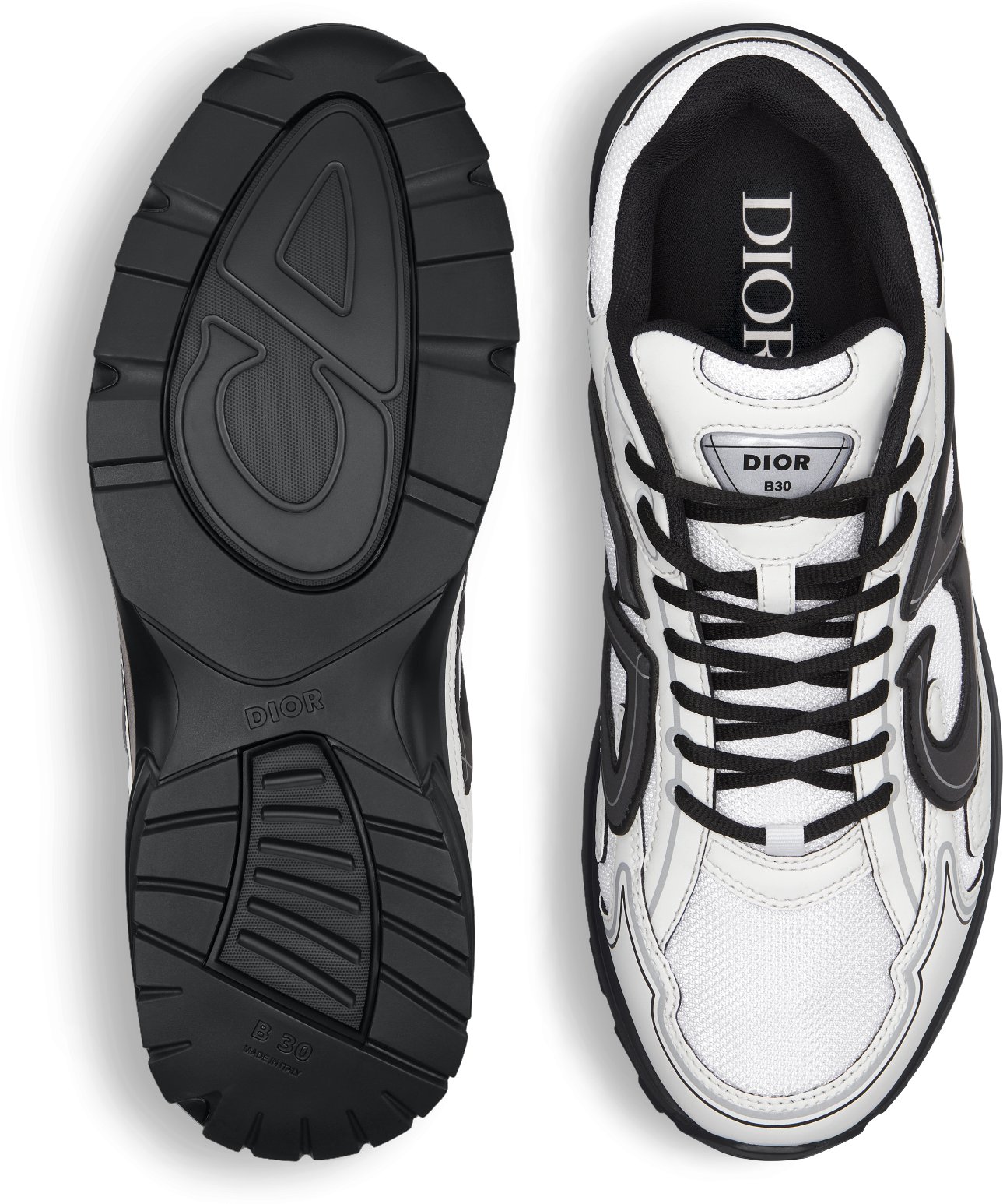 Сникеры Countdown B30 Сетка белого цвета и техническая ткань белого цвета | DIOR