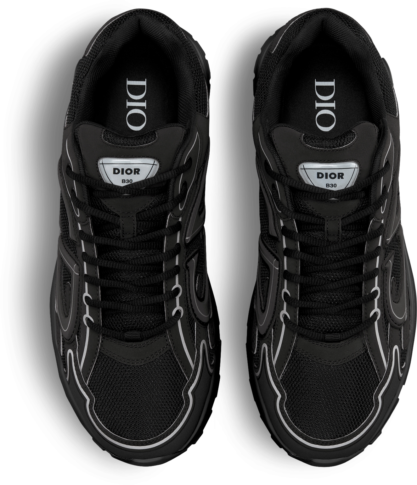 B30-sneaker Zwarte mesh en technische stof | DIOR