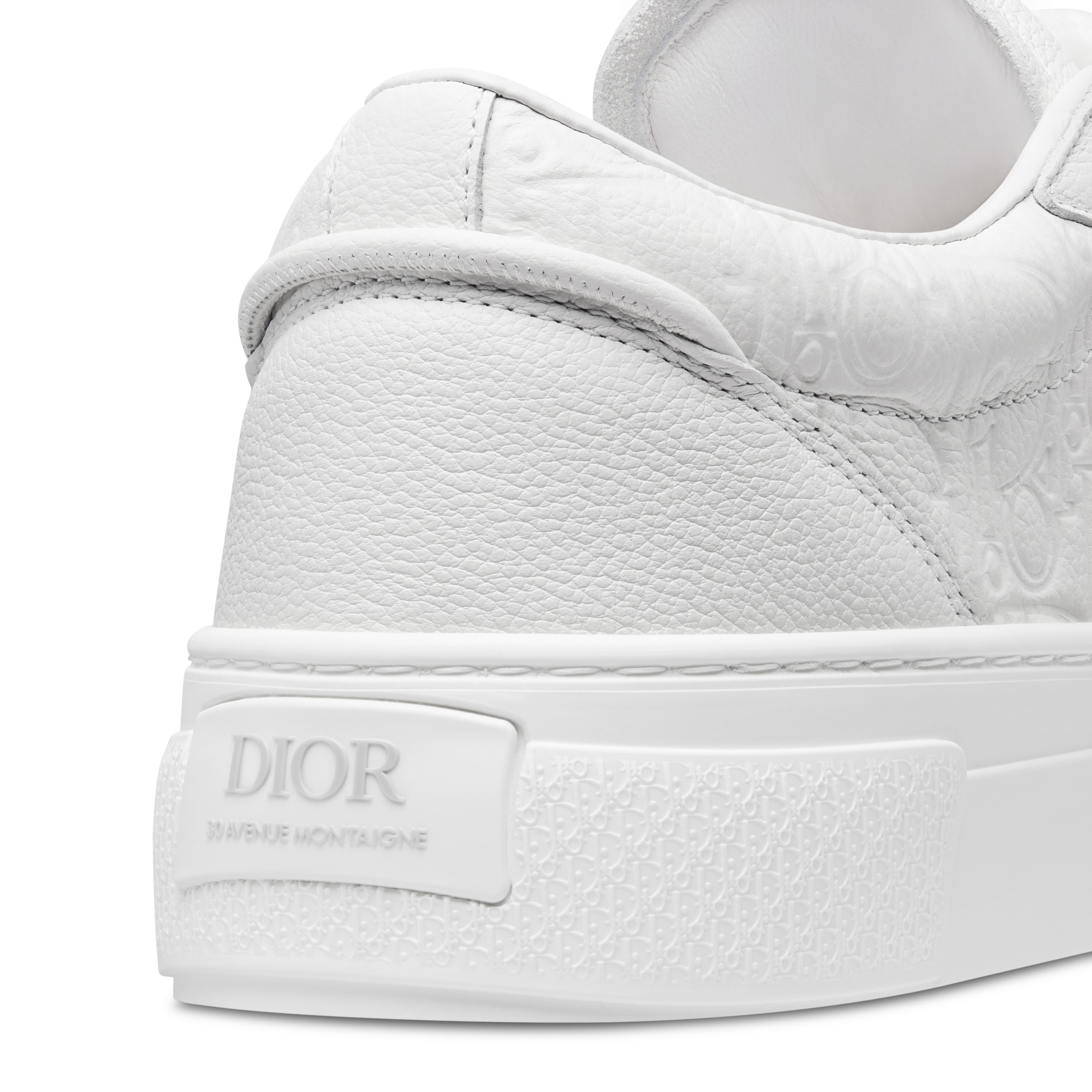 B33 Spin Sneaker White Grained Calfskin and White Dior Gravity Leather ...
