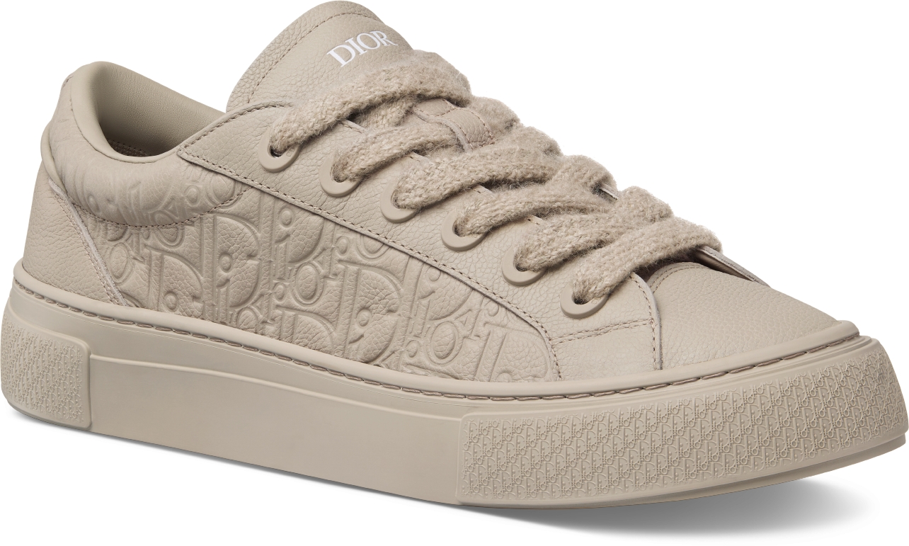 Sneaker B33 Piel de becerro graneada y piel Dior Gravity en beige | DIOR