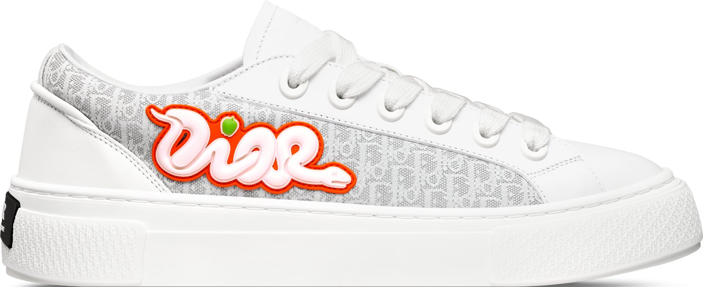 DIOR AND KAWS B33 Sneaker – LIMITED AND NUMBERED EDITION White Calfskin ...