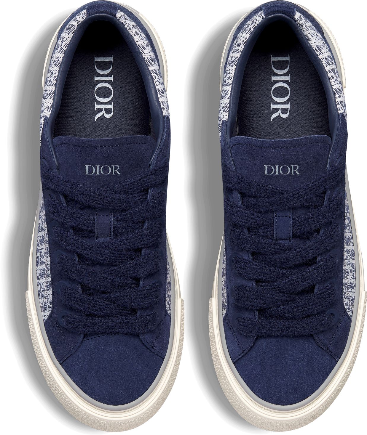 B33 Sneaker Navy Blue Dior Oblique Jacquard and Suede | DIOR
