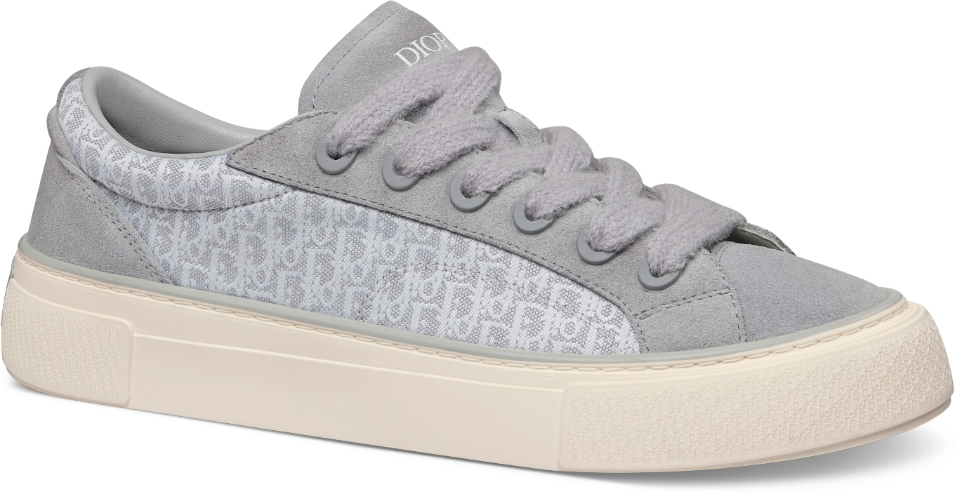 B33 Sneaker Dior Oblique Jacquard und Veloursleder in Dior Grau | DIOR