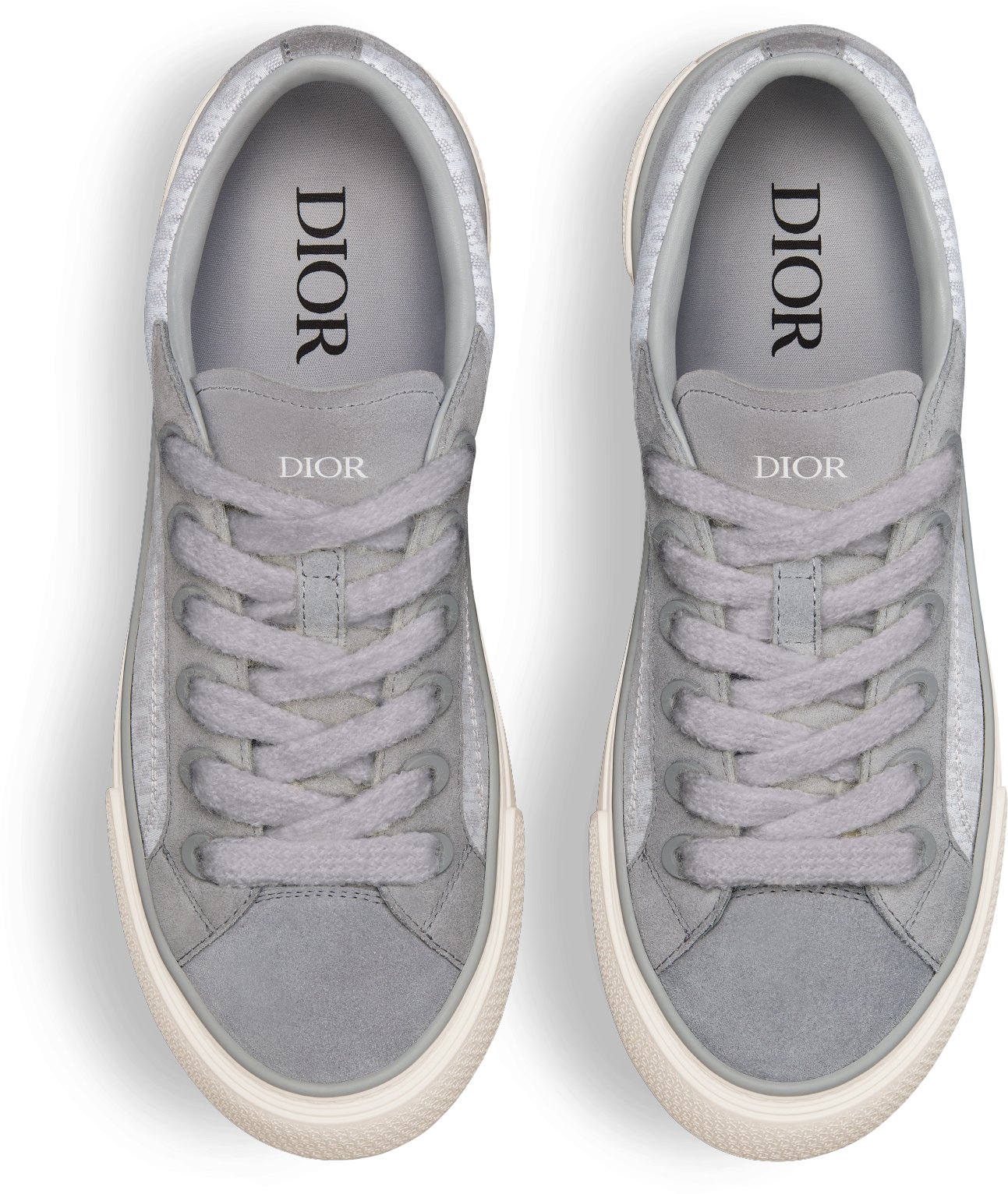 Sneaker B33 Spin Dior Oblique en jacquard y ante gris Dior | DIOR