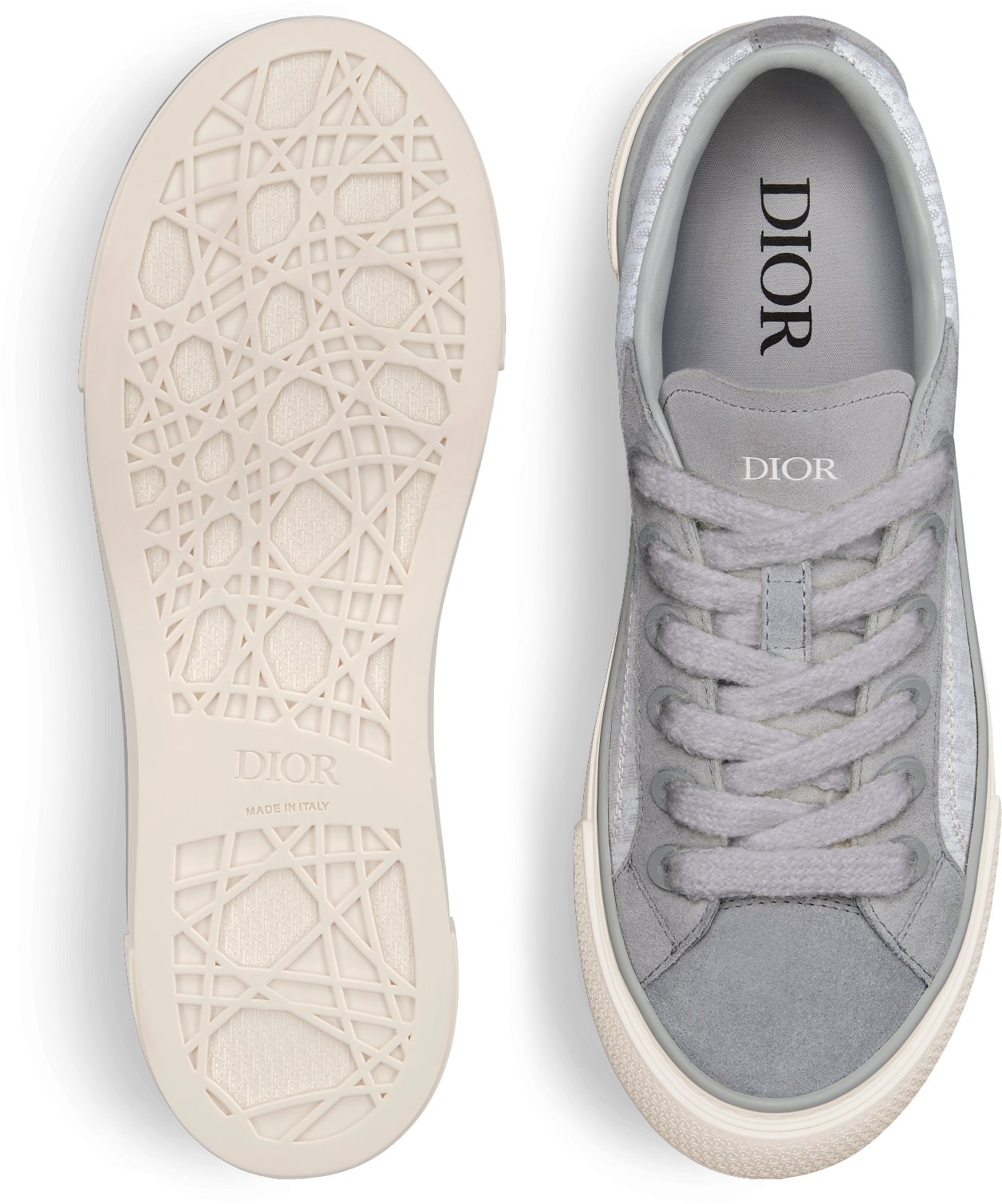 B33 Spin Sneaker Dior Oblique Jacquard in Dior Grau und Veloursleder in Dior Grau | DIOR
