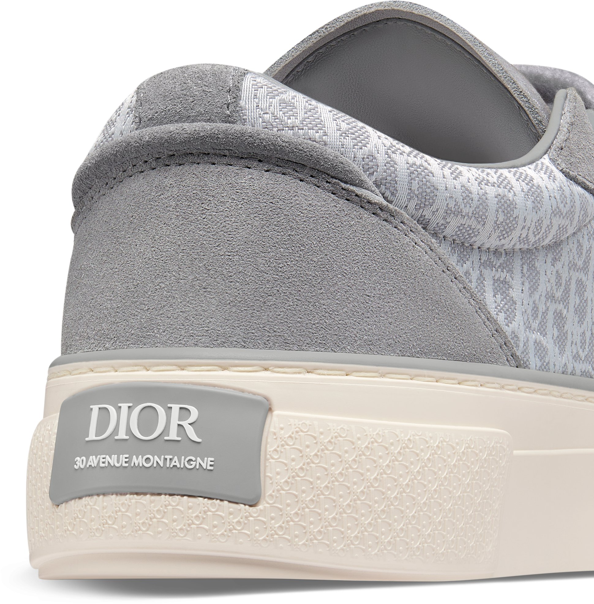 B33 Spin Sneaker Dior Gray Dior Oblique Jacquard and Dior Gray Suede | DIOR
