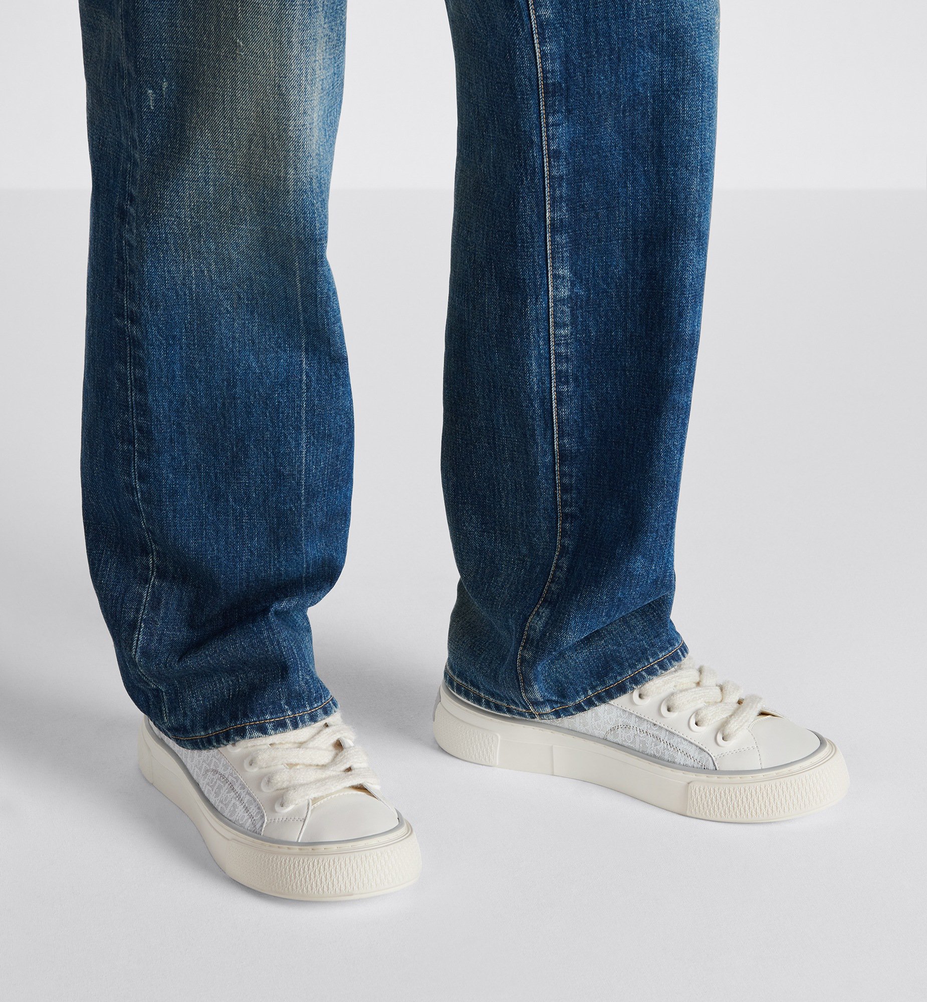 B33 Sneaker - LIMITED EDITION White Smooth Calfskin and Dior Oblique ...