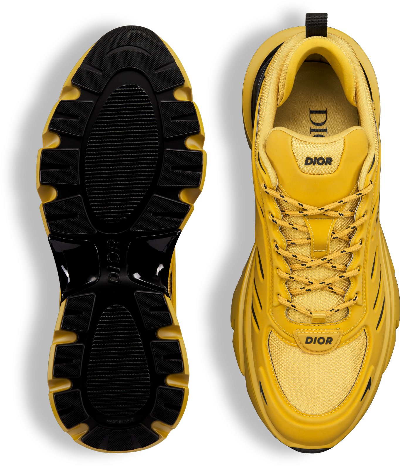 B44 Blade Sneaker Yellow Technical Mesh and Yellow Technical Fabric | DIOR