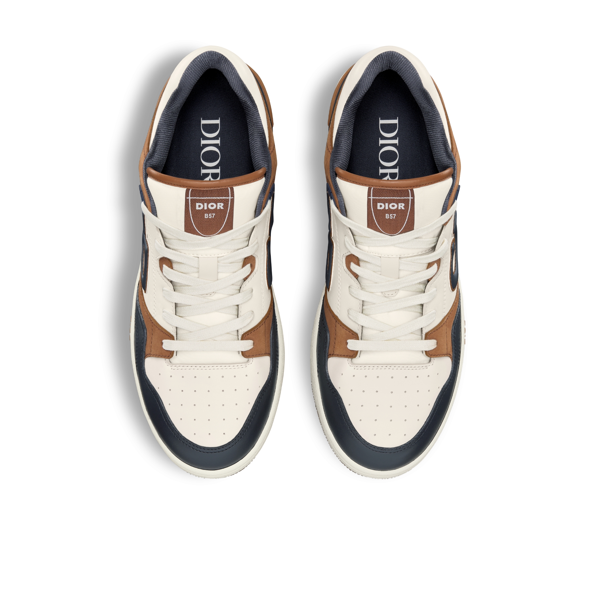 B57 Dribble Low-Top Sneaker Navy Blue and Cream Smooth Calfskin with ...