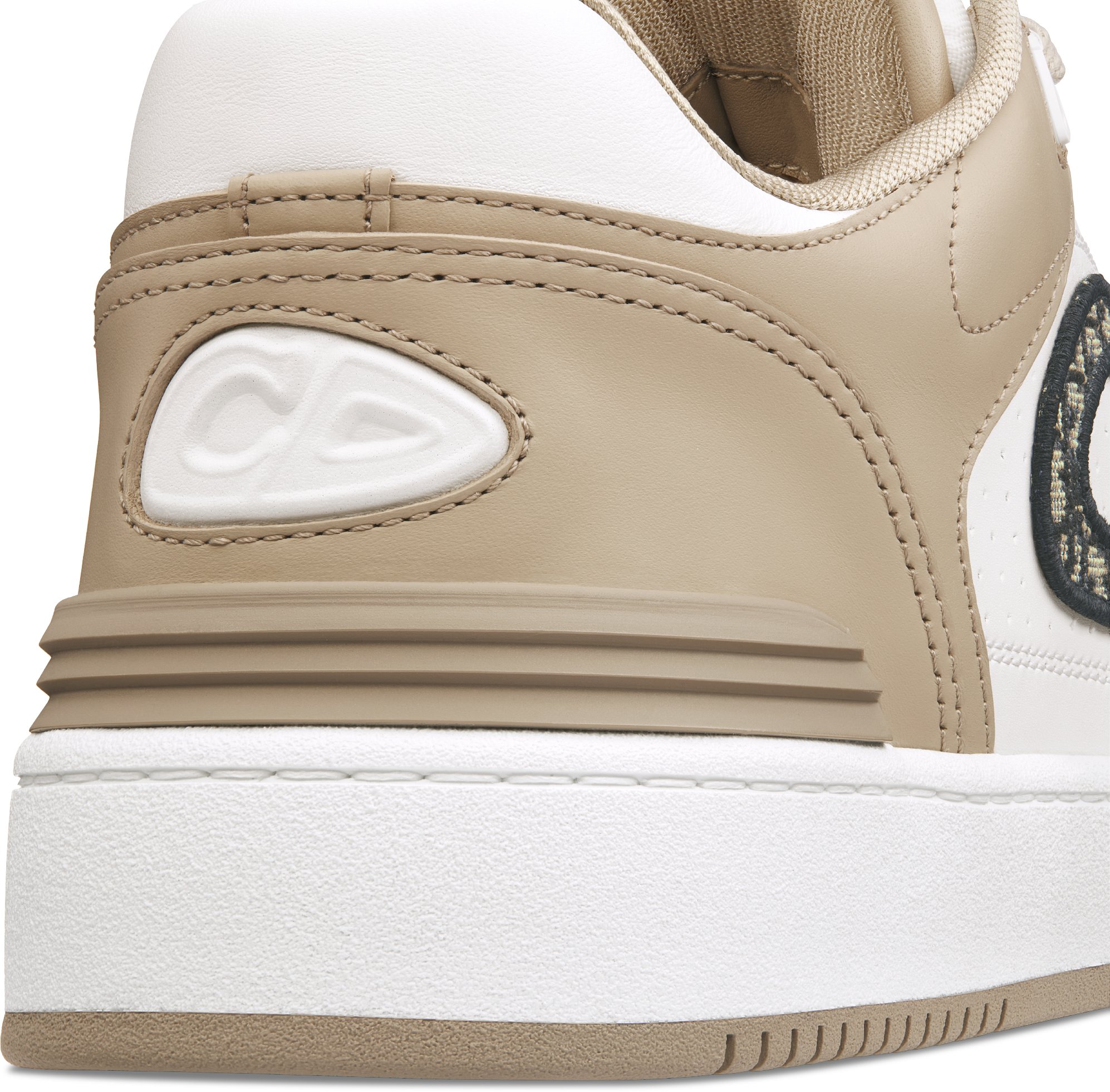 B57 Dribble Low-Top Sneaker Beige and White Smooth Calfskin with Beige ...