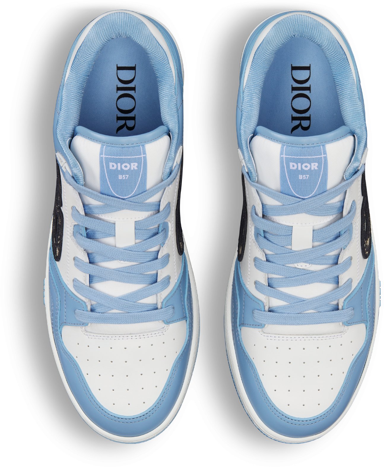 B57 Dribble Low-Top Sneaker Light Blue and White Smooth Calfskin with ...