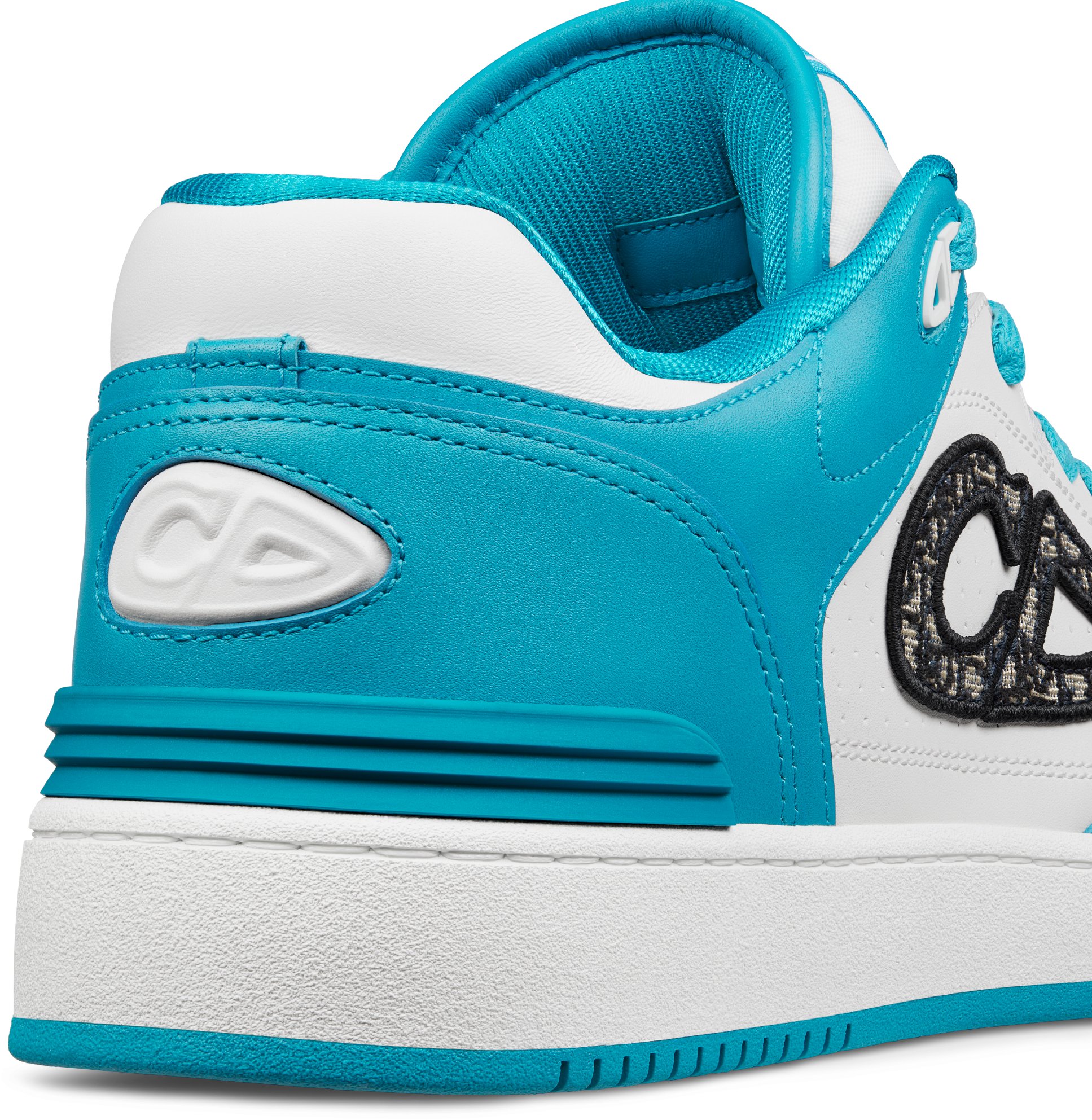 B57 Dribble Low-Top Sneaker Blue and White Smooth Calfskin with Beige and Black Dior Oblique ...