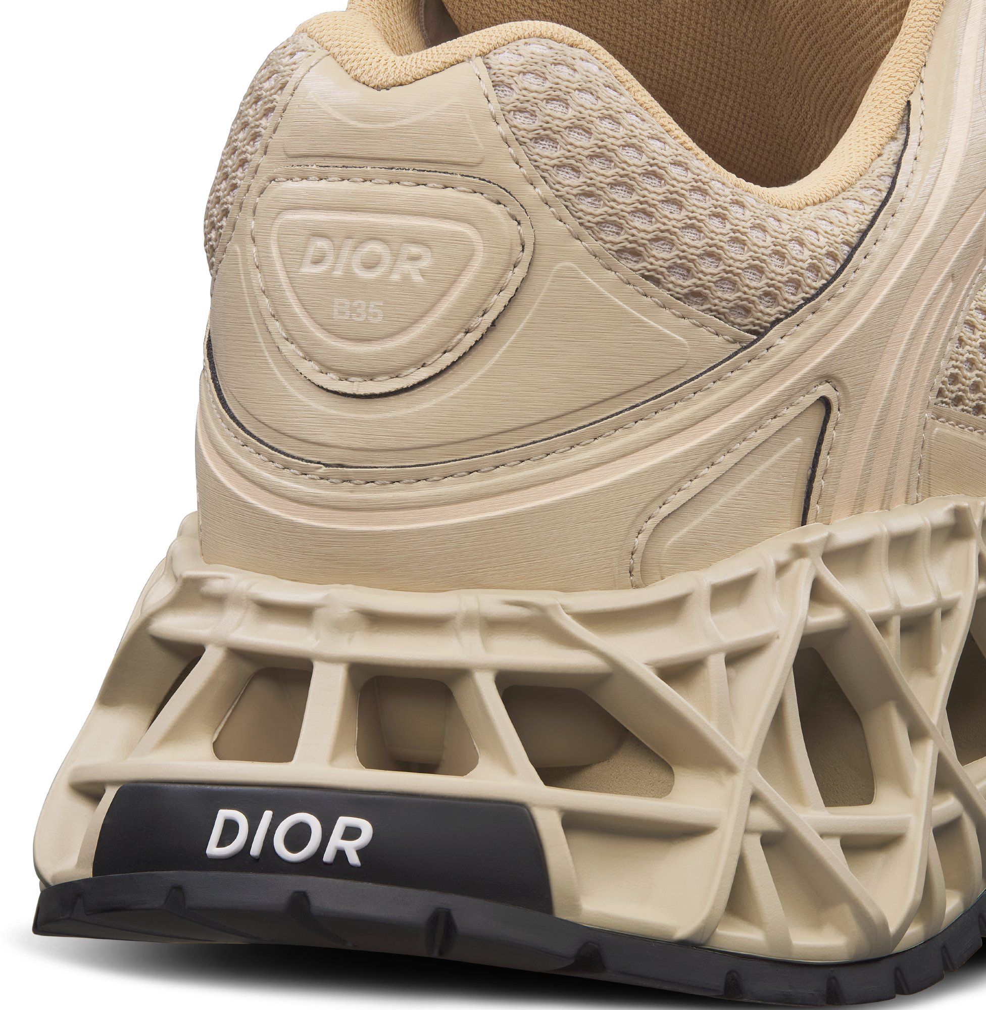B35 NXXT 運動鞋 米色科技布料和米色網眼織物 | DIOR