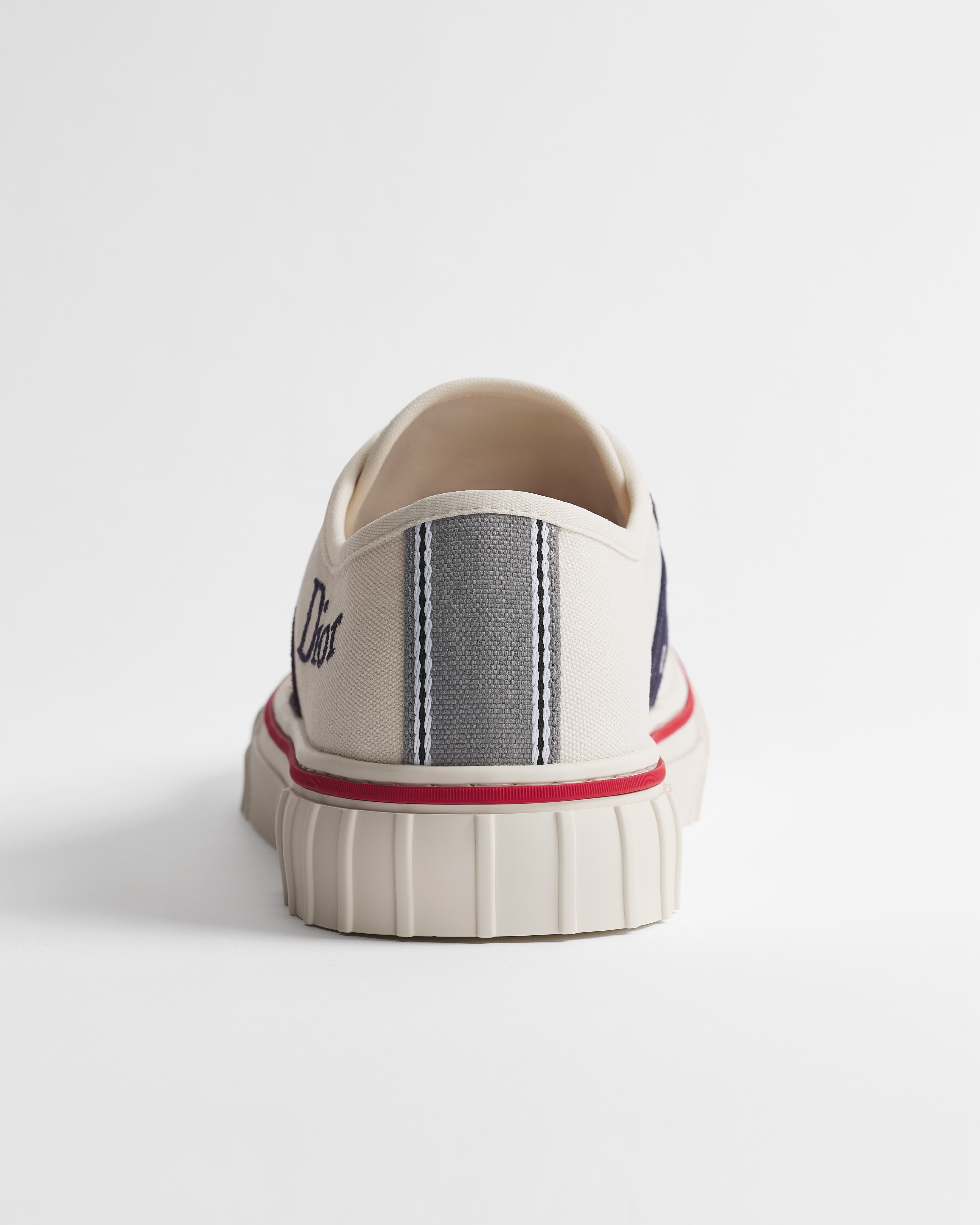 Dior Hooper Low-Top Sneaker White Canvas and Navy Blue Suede Calfskin ...