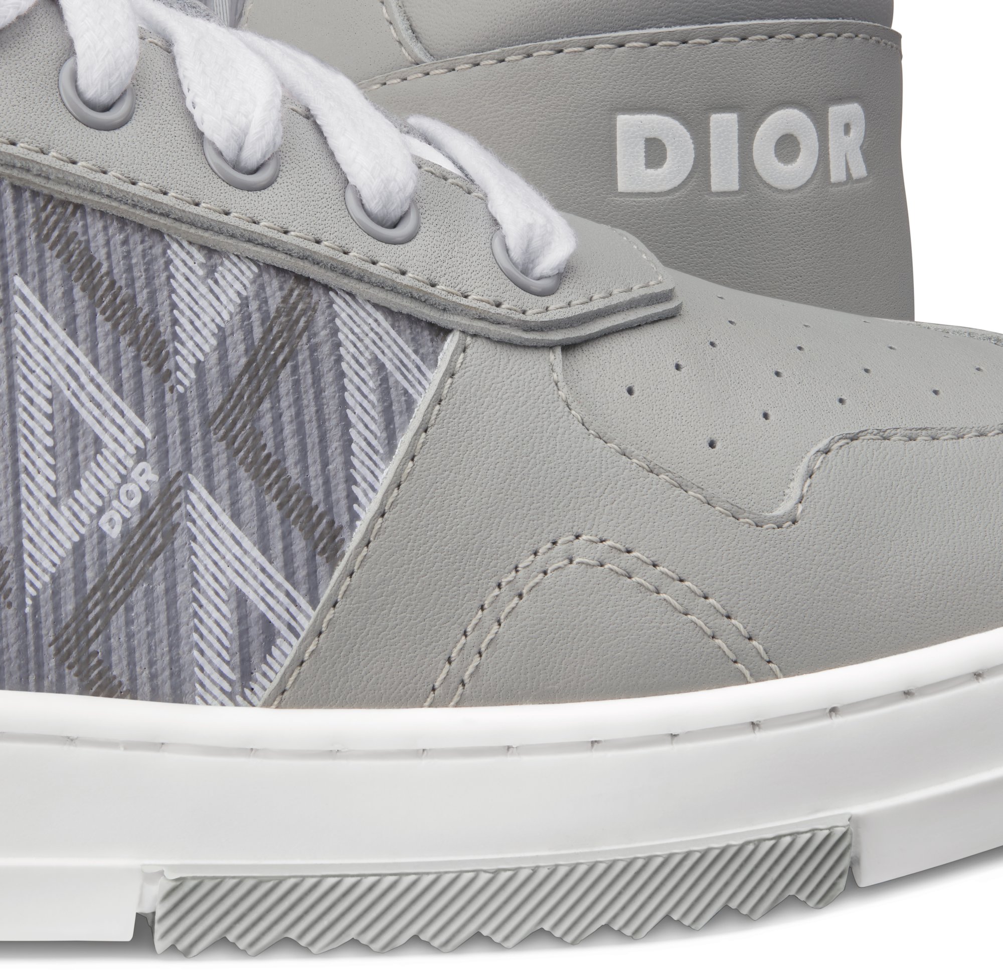 Sneaker de caña baja B27 Dior Kids Piel de becerro lisa y lona con ...