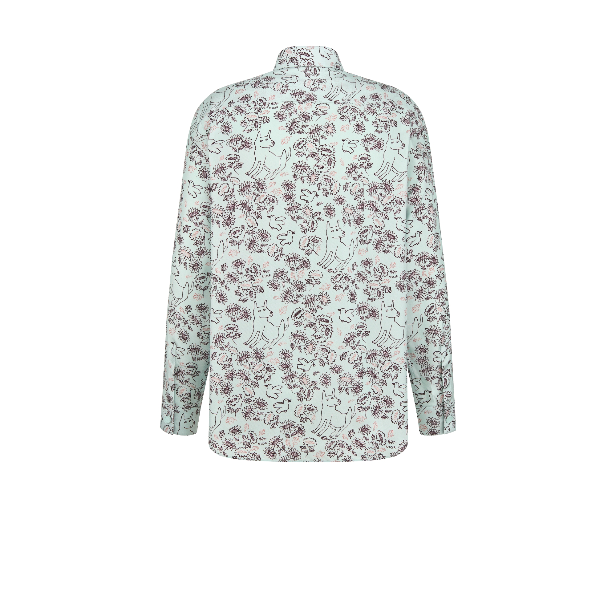DIOR AND HYLTON NEL Shirt Green Silk Twill | DIOR