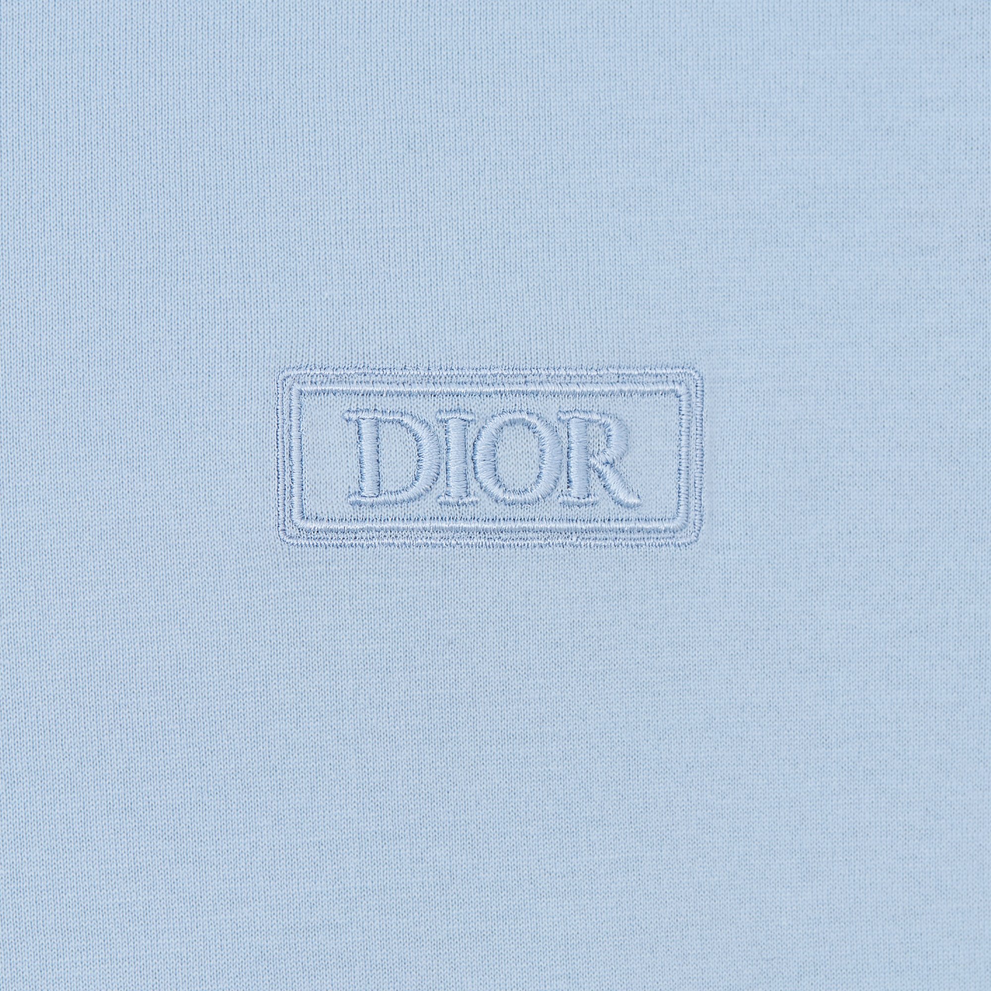 Dior Icons T-Shirt Blue Sea Island Cotton Jersey | DIOR