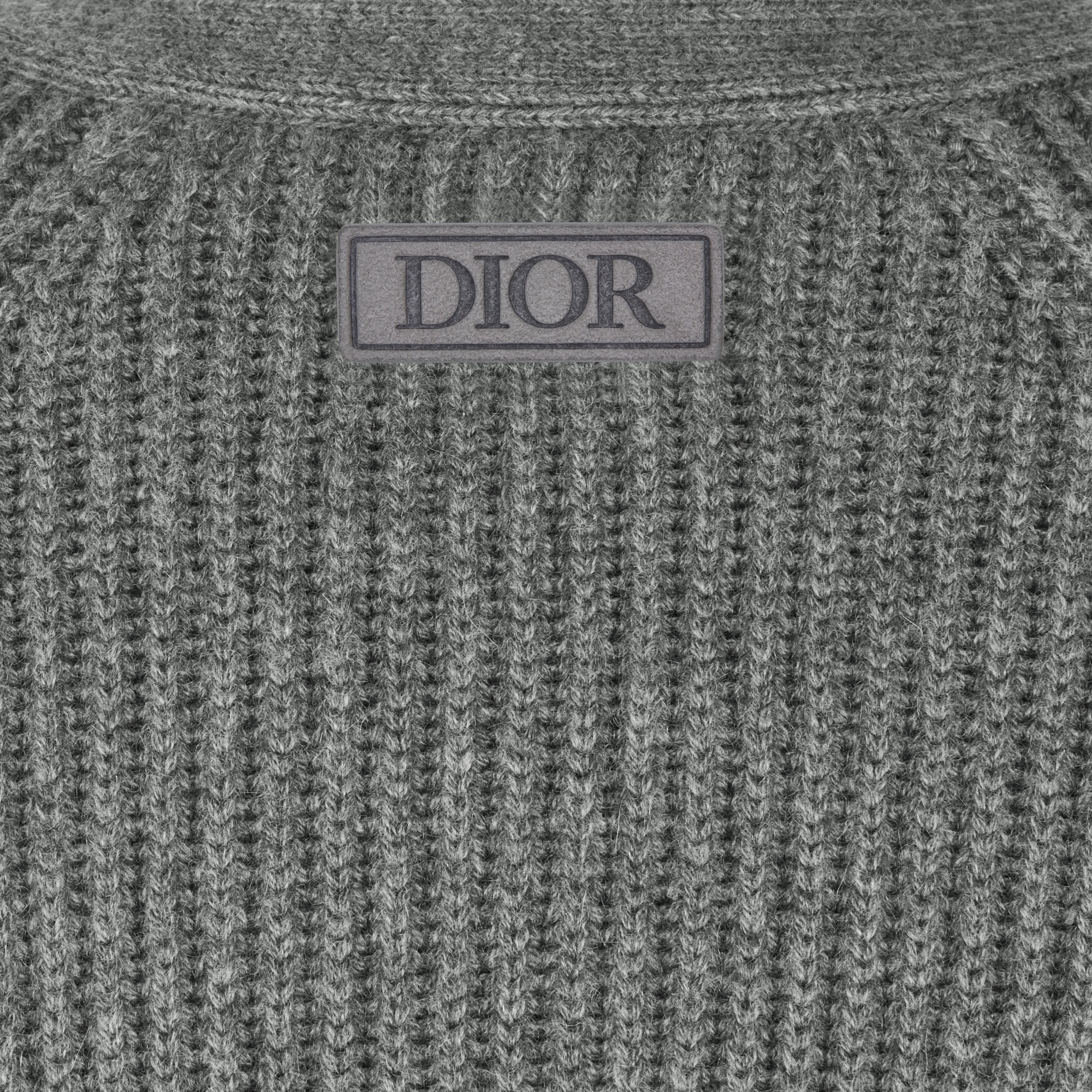 Dior Icons Cardigan Gray Cashmere Knit | DIOR
