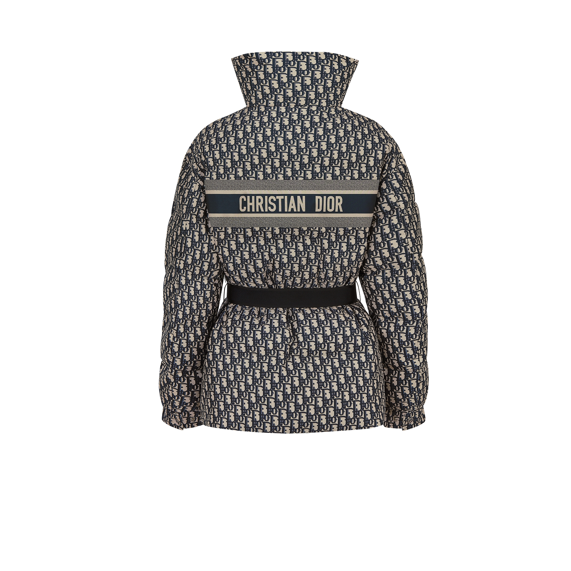 DiorAlps Belted Puffer Jacket Blue Dior Oblique Quilted Technical ...